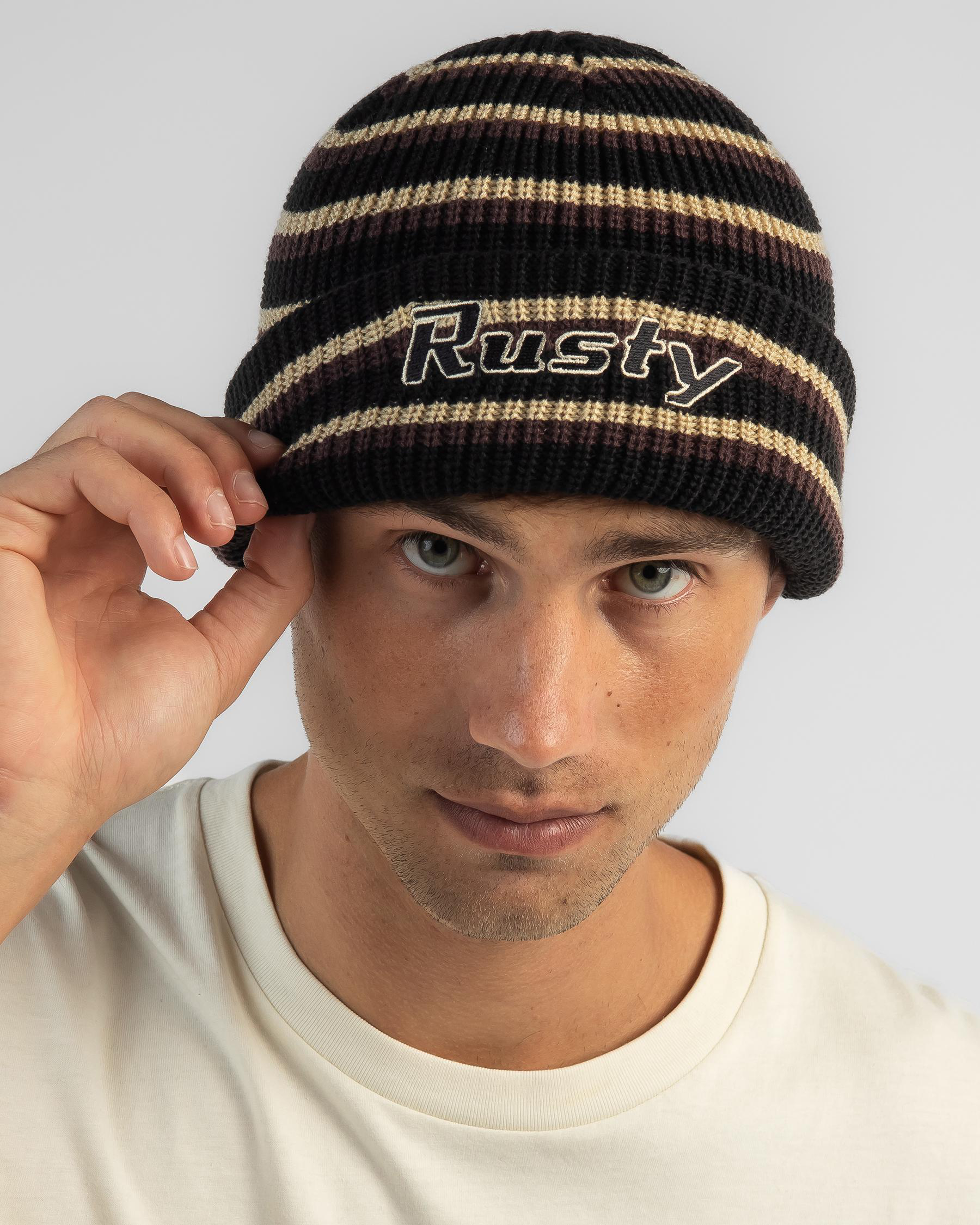 Shop Rusty Border Beanie In Multi 1 - Fast Shipping & Easy Returns ...