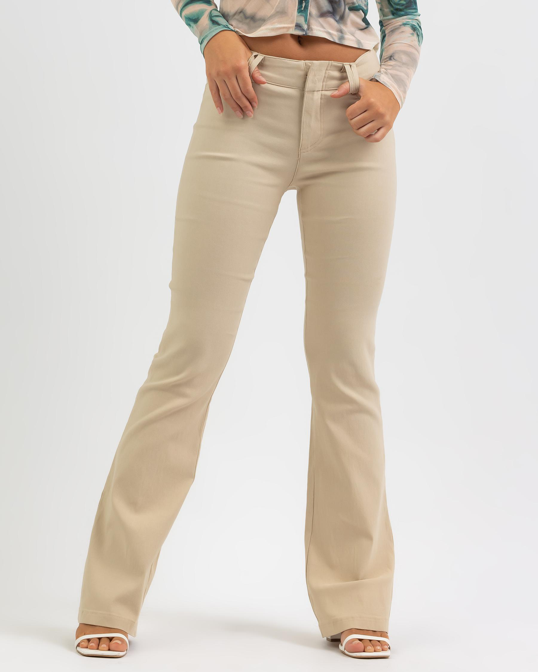 Shop Ava And Ever Vogue Pants In Beige - Fast Shipping & Easy Returns ...