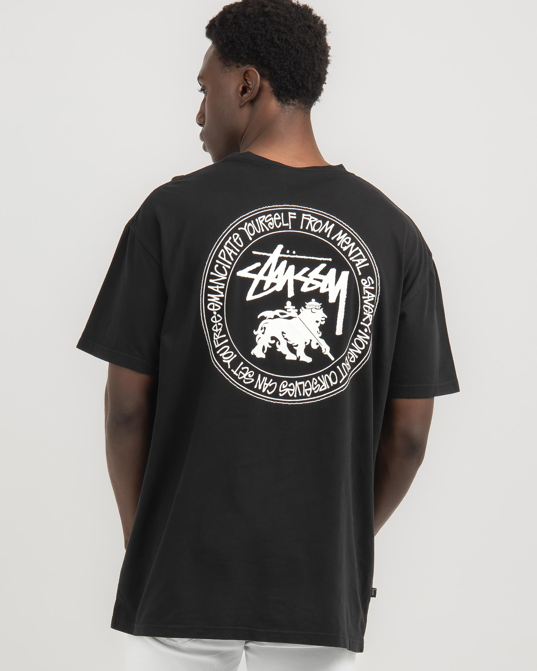 Shop Stussy Rasta Dot 50/50 T-Shirt In Pigment Black - Fast Shipping & Easy Returns - City Beach ...