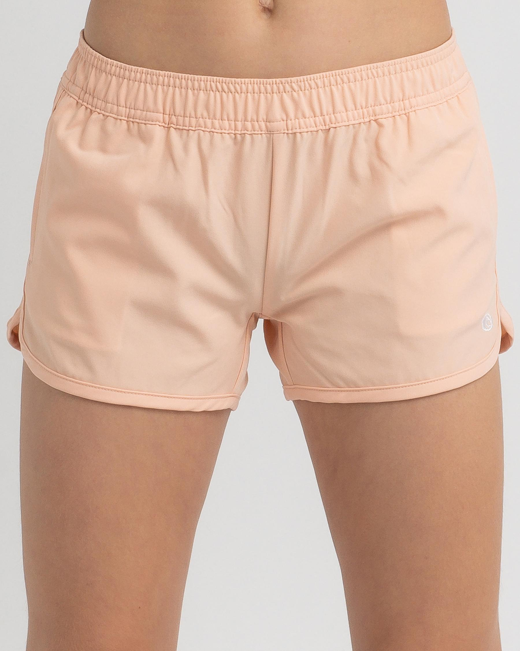 Shop Rip Curl Girls' Surf Essentials II Board Shorts In Peach - Fast ...