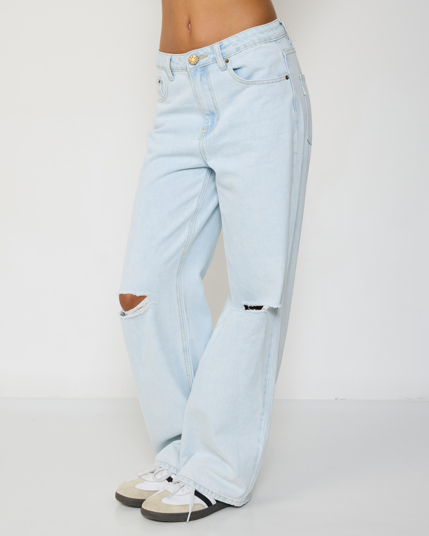 Shop DESU Girls' Bronx Mid Rise Jeans In Light Blue - Fast Shipping ...