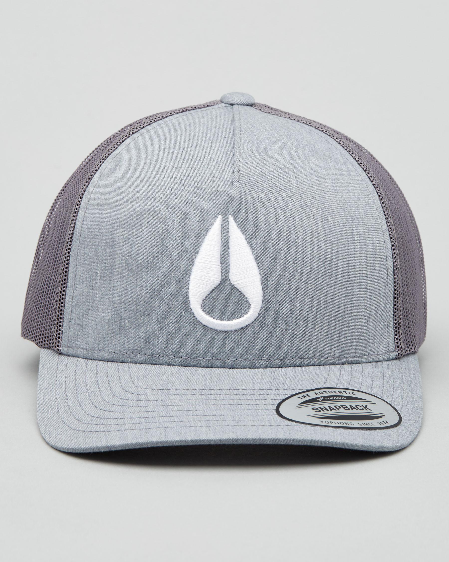Shop Nixon Iconed Trucker Cap In Heather Grey - Fast Shipping & Easy ...