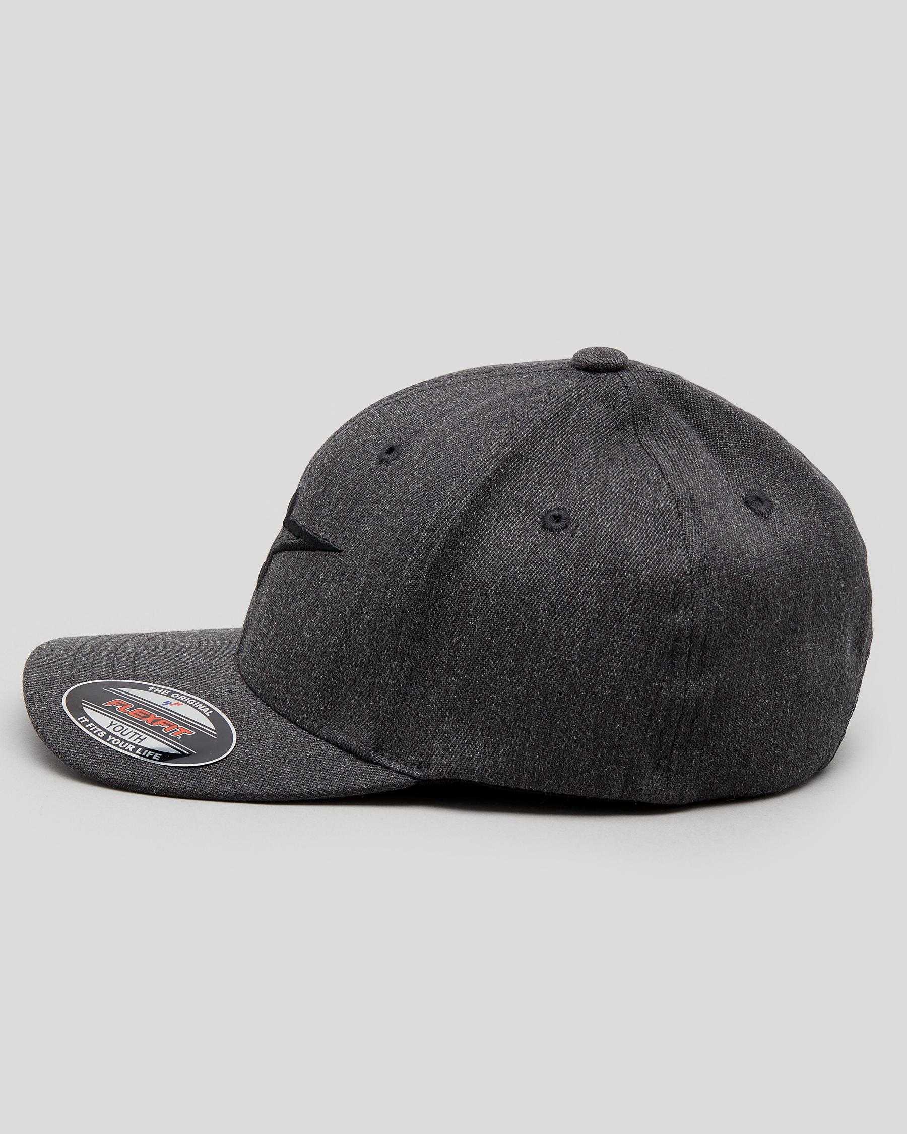 Shop Alpinestars Boys' Ageless Curve Cap In Charcoal Heather/ Black ...