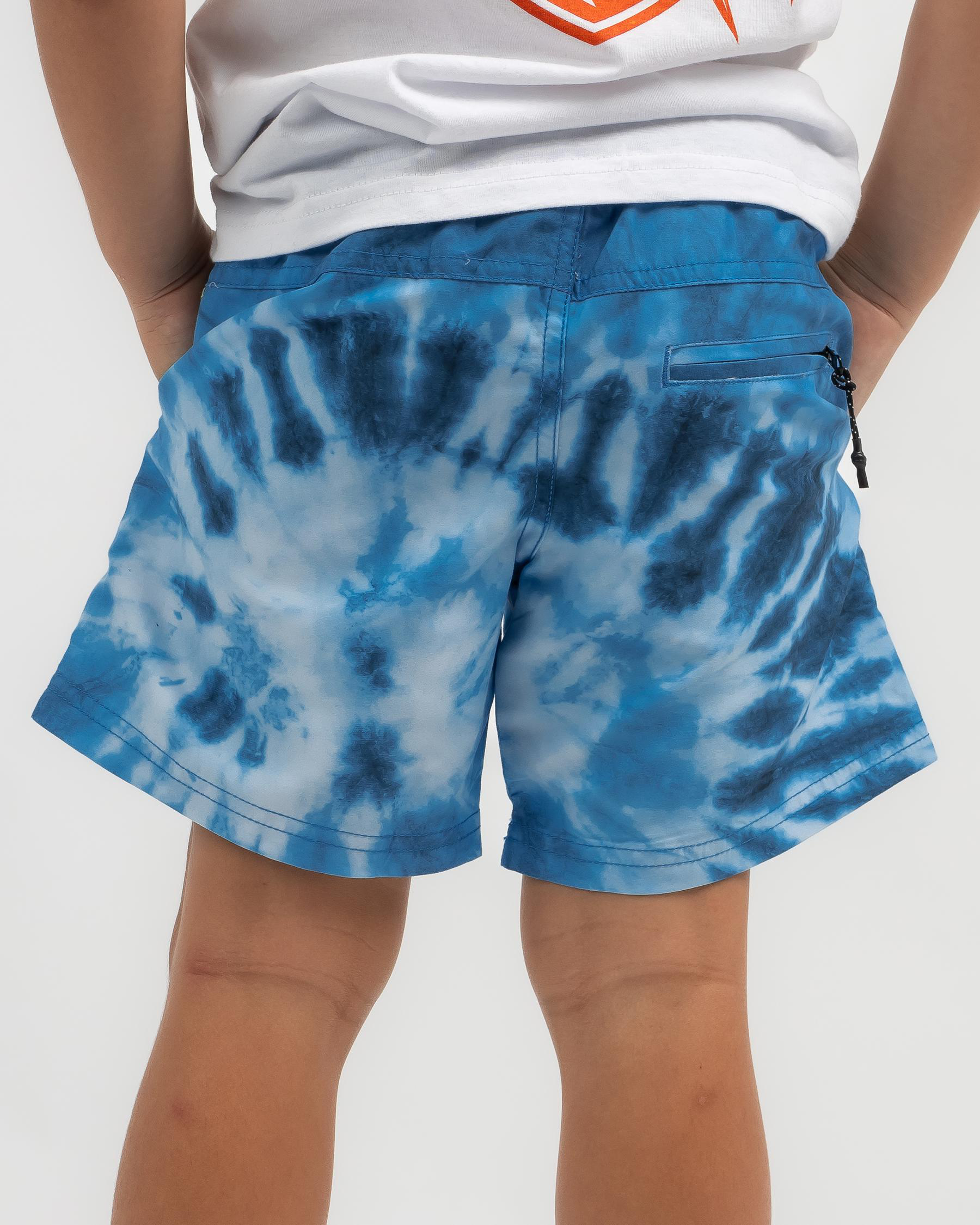Shop Salty Life Toddlers' Swirl Mully Shorts In Blue Tie Dye - Fast ...