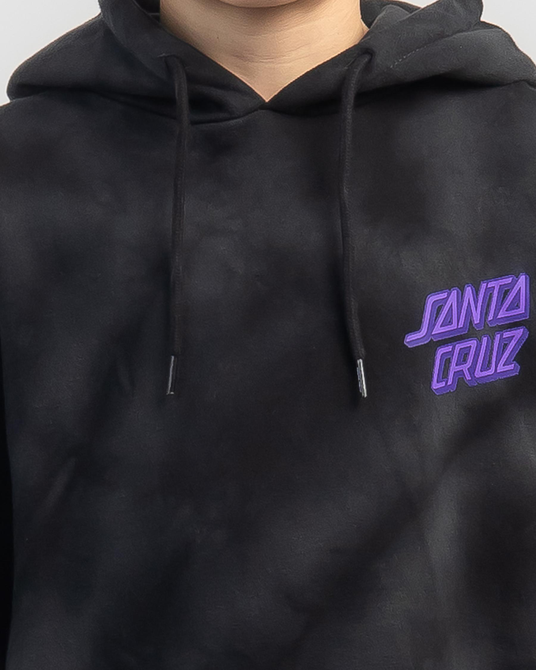 Shop Santa Cruz Boys' Inferno Stacked Strip Dot Hoodie In Black - Fast ...