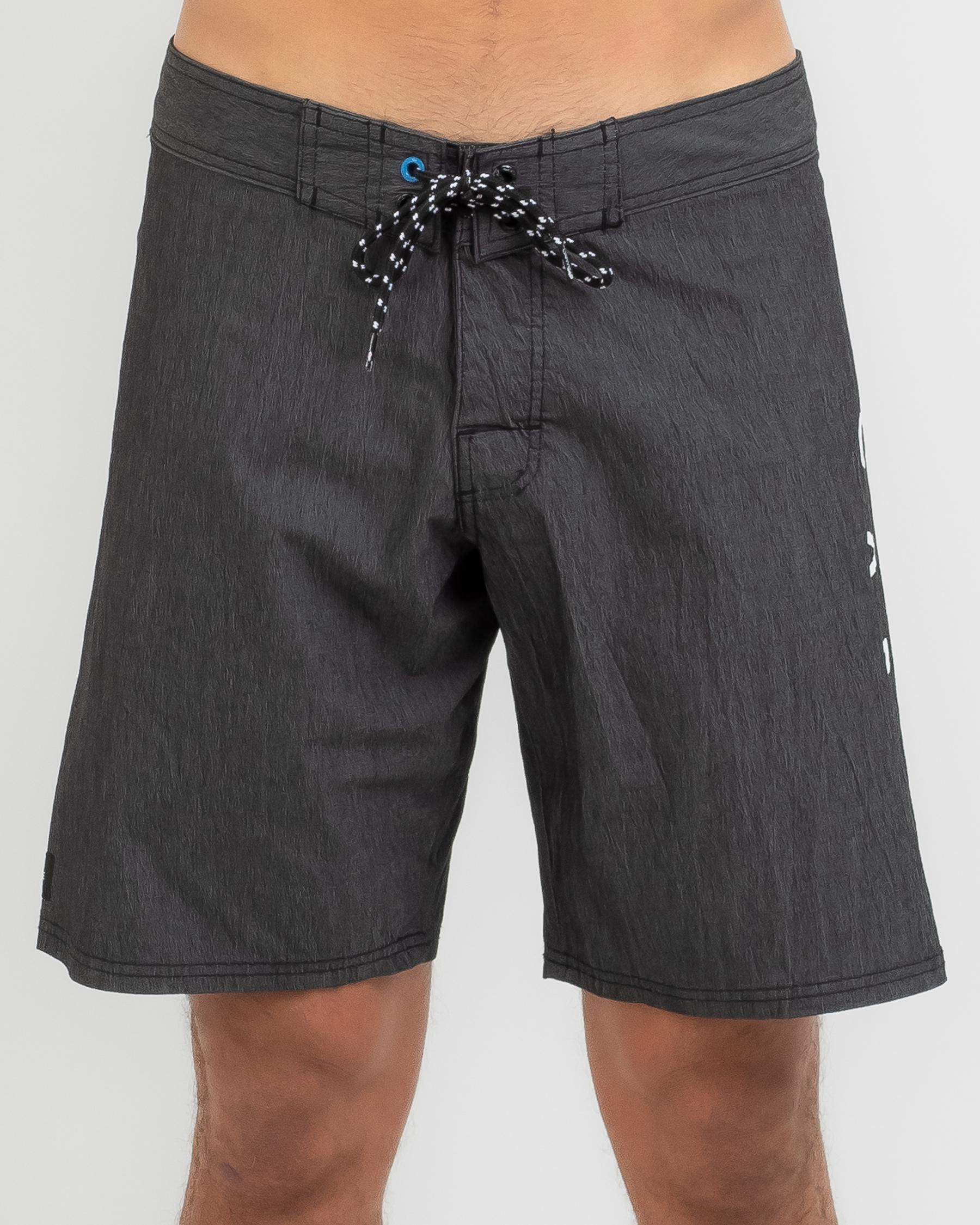 Shop Carve Pucker Up Fitted Waist 19" Board Shorts In Black - Fast ...