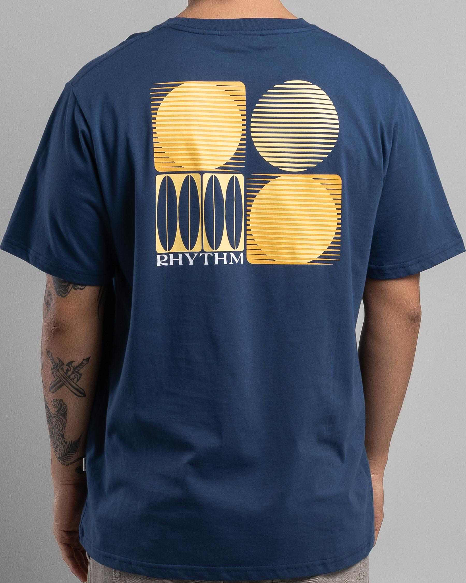 Shop Rhythm Splice T-Shirt In Navy - Fast Shipping & Easy Returns ...