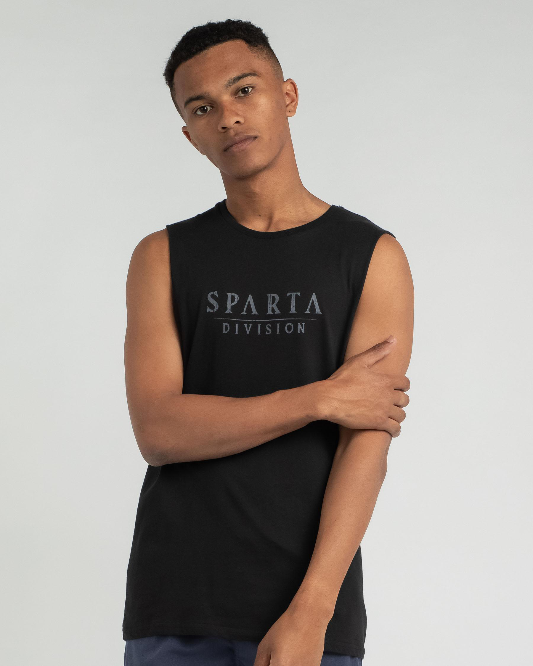 Shop Sparta Tower Muscle Tank In Black - Fast Shipping & Easy Returns ...