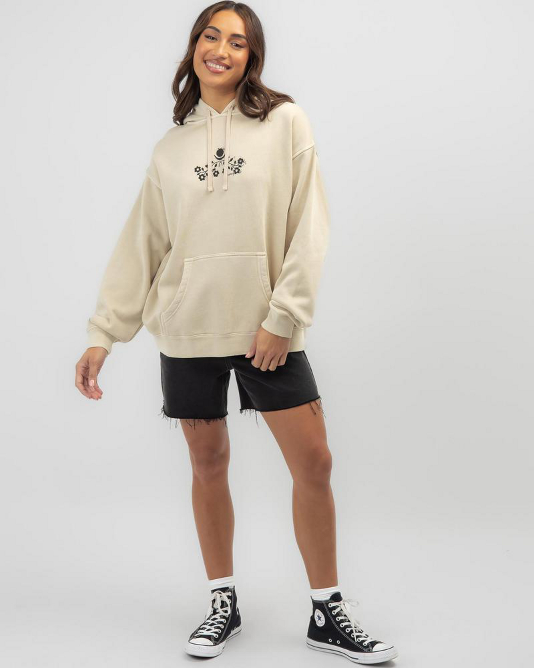 Shop Hurley Kris Chau Hoodie In Oak Milk - Fast Shipping & Easy Returns ...