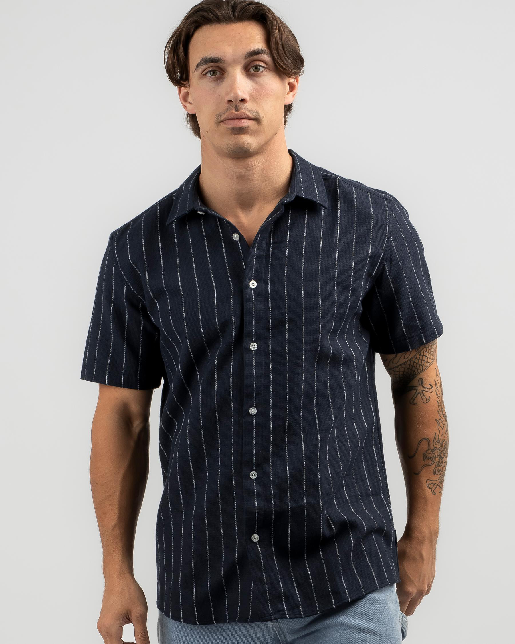 Shop Skylark Impulse Short Sleeve Shirt In Navy - Fast Shipping & Easy ...