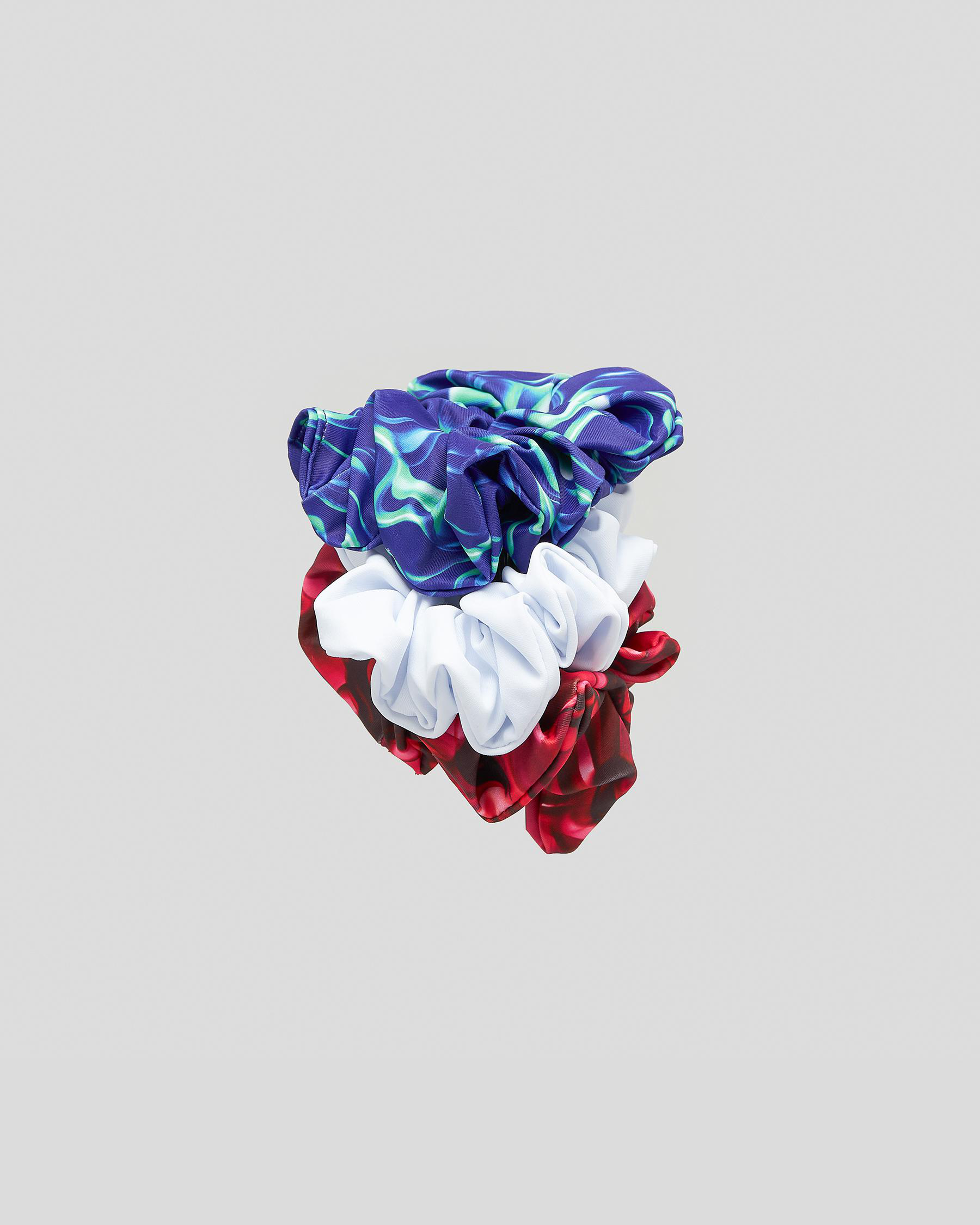 Shop Karyn In LA Starlet Scrunchie Pack In Blue/white/red - Fast ...