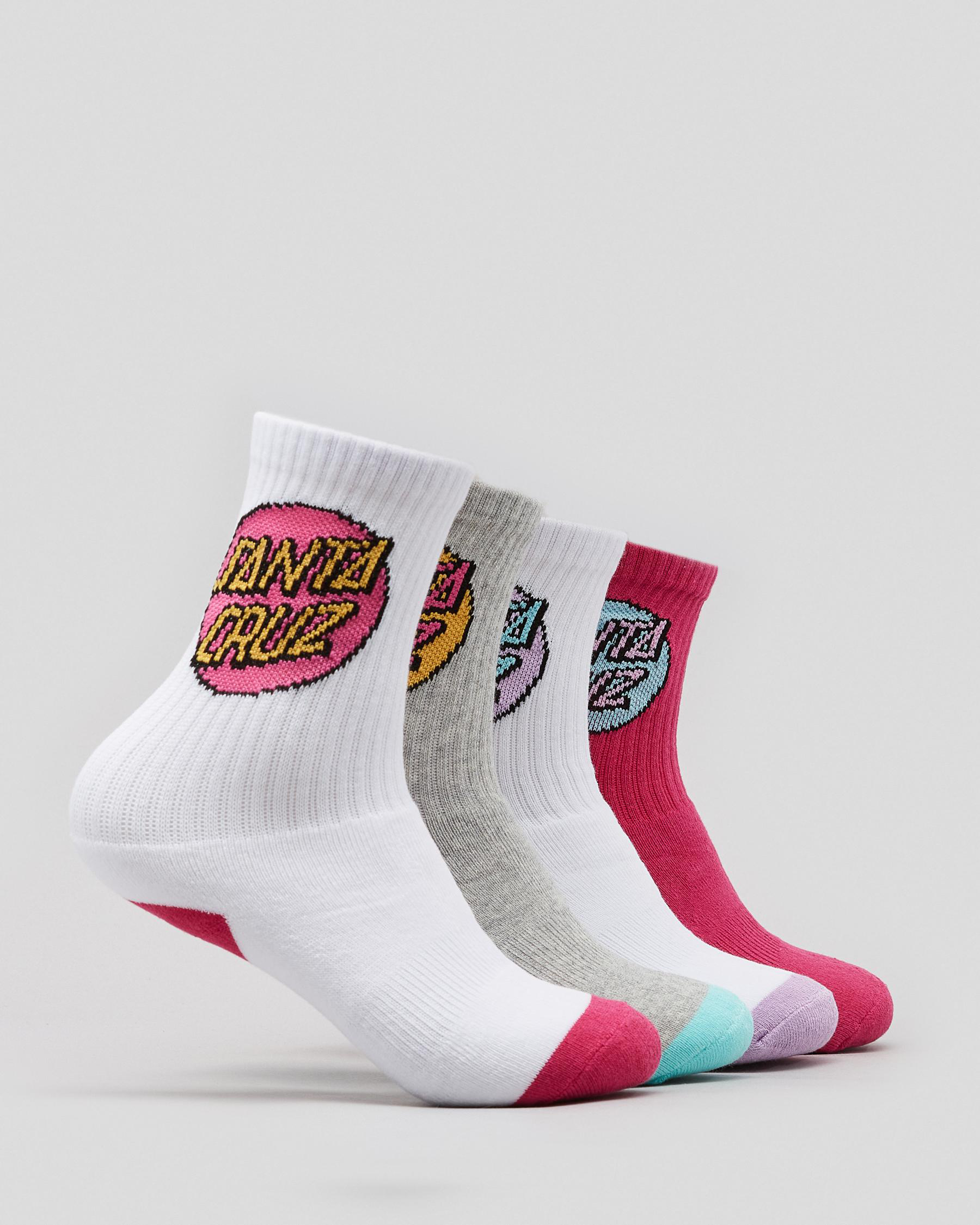 Shop Santa Cruz Girls' Pop Dot Sock Pack In Assorted - Fast Shipping ...