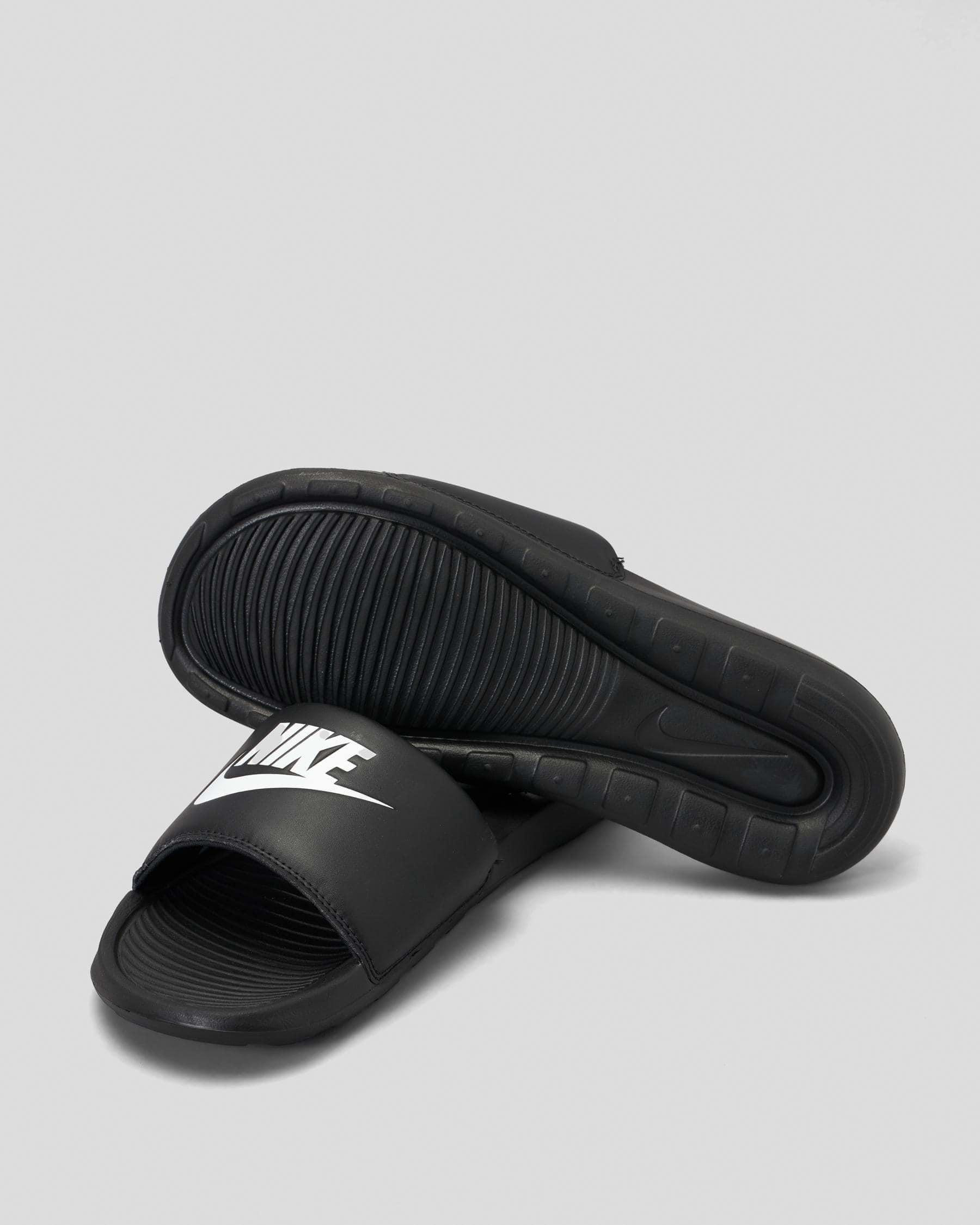 Nike Victori One Slides In Black/white-black - Fast Shipping & Easy ...