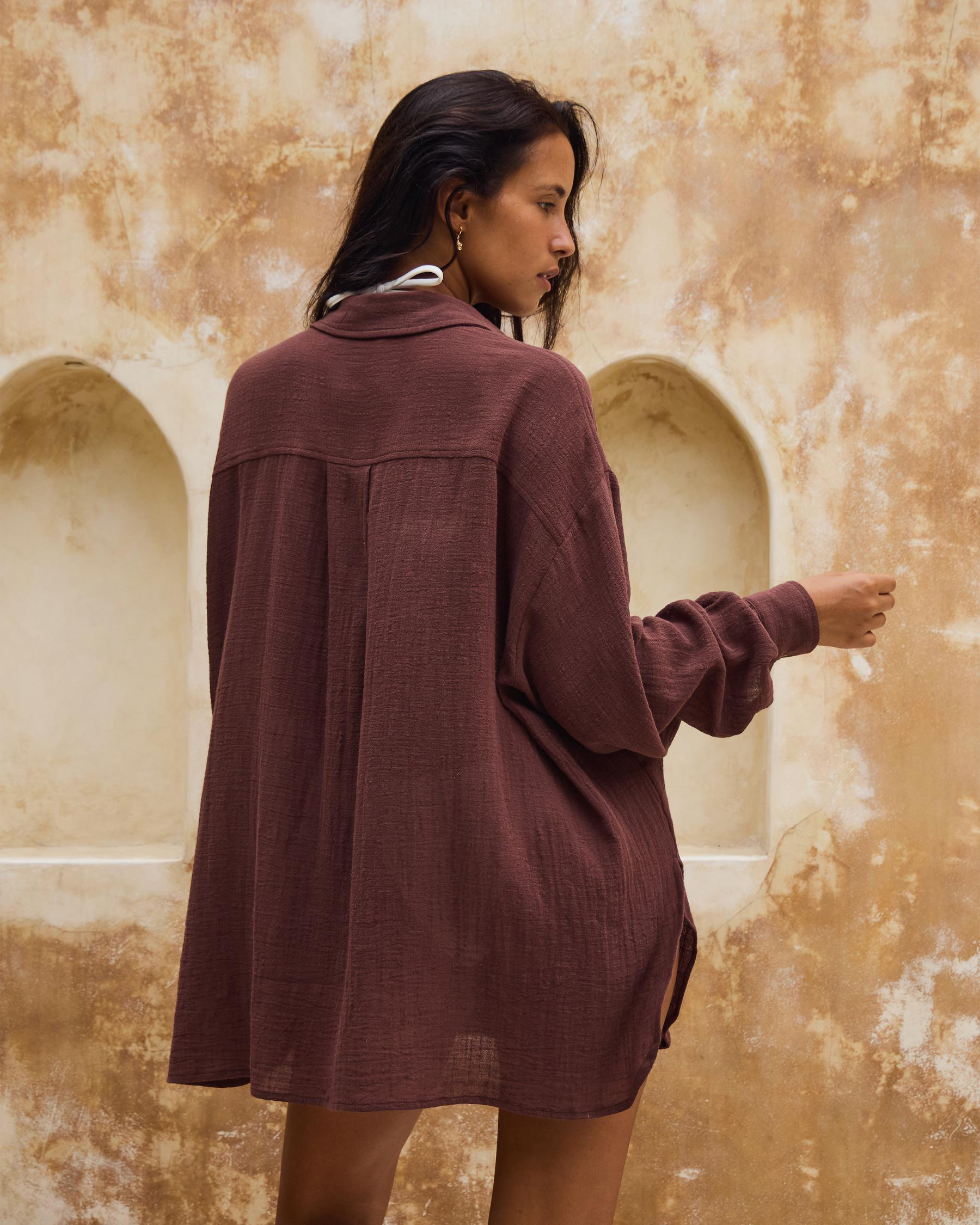 Shop Kaiami Darcy Cover Up In Espresso - Fast Shipping & Easy Returns ...