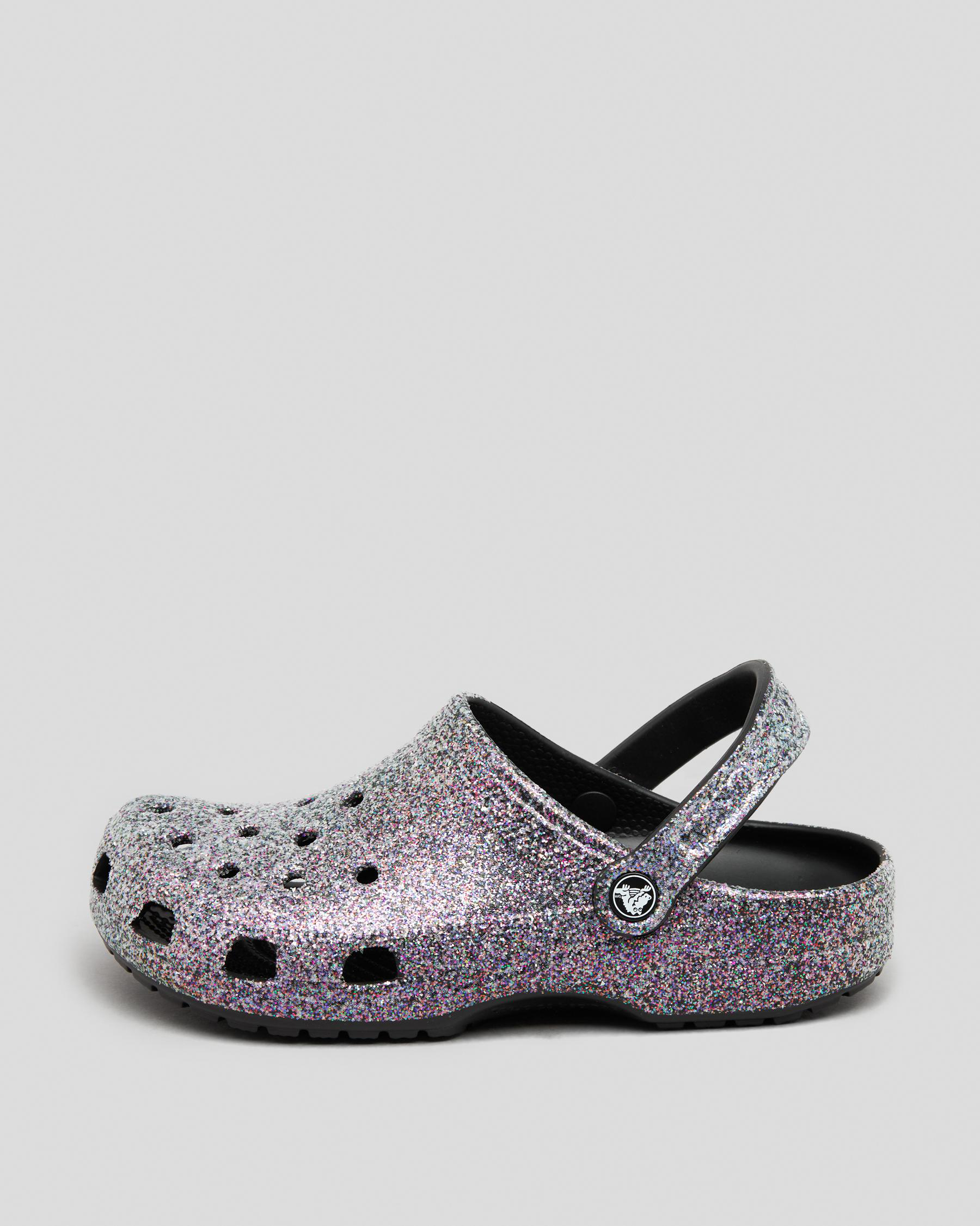 Crocs Classic Glitter Clogs In Black/multi - FREE* Shipping & Easy Returns - City Beach United ...
