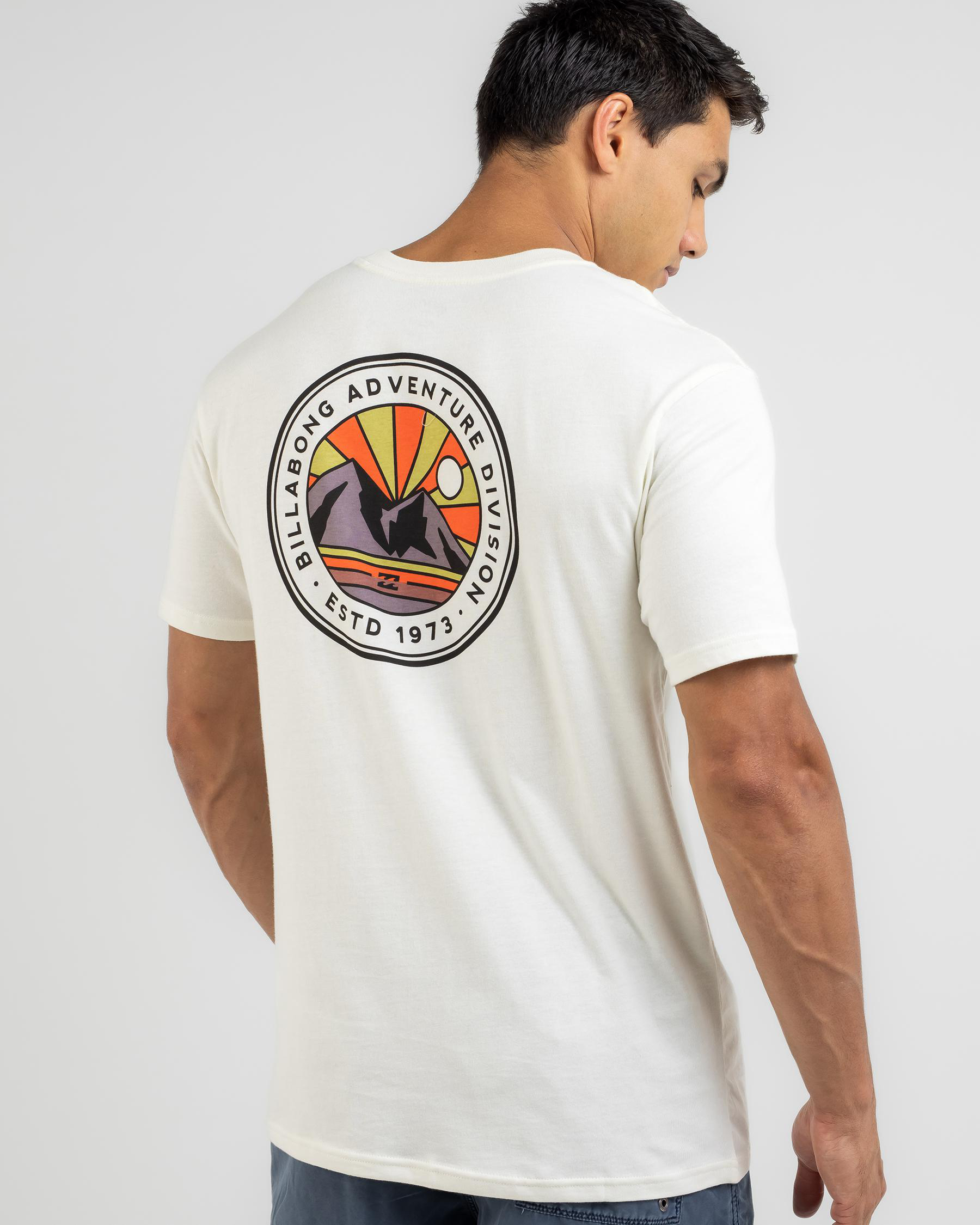 Shop Billabong Rockies T-Shirt In Off White - Fast Shipping & Easy ...