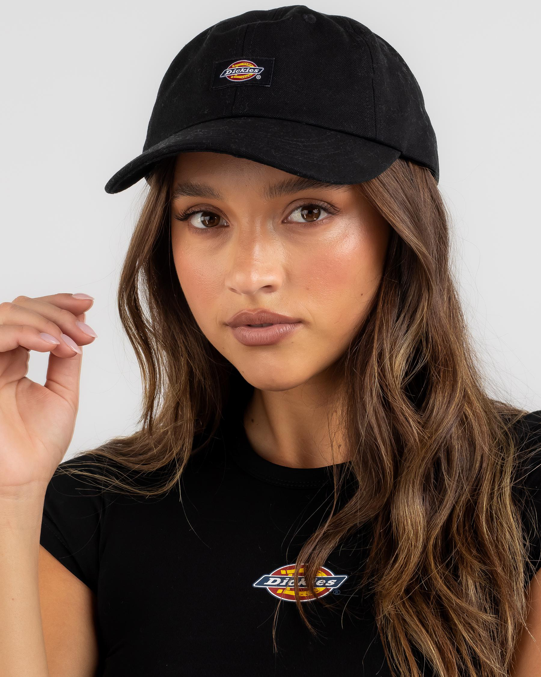 Shop Dickies Classic Label Canvas Cap In Black - Fast Shipping & Easy ...