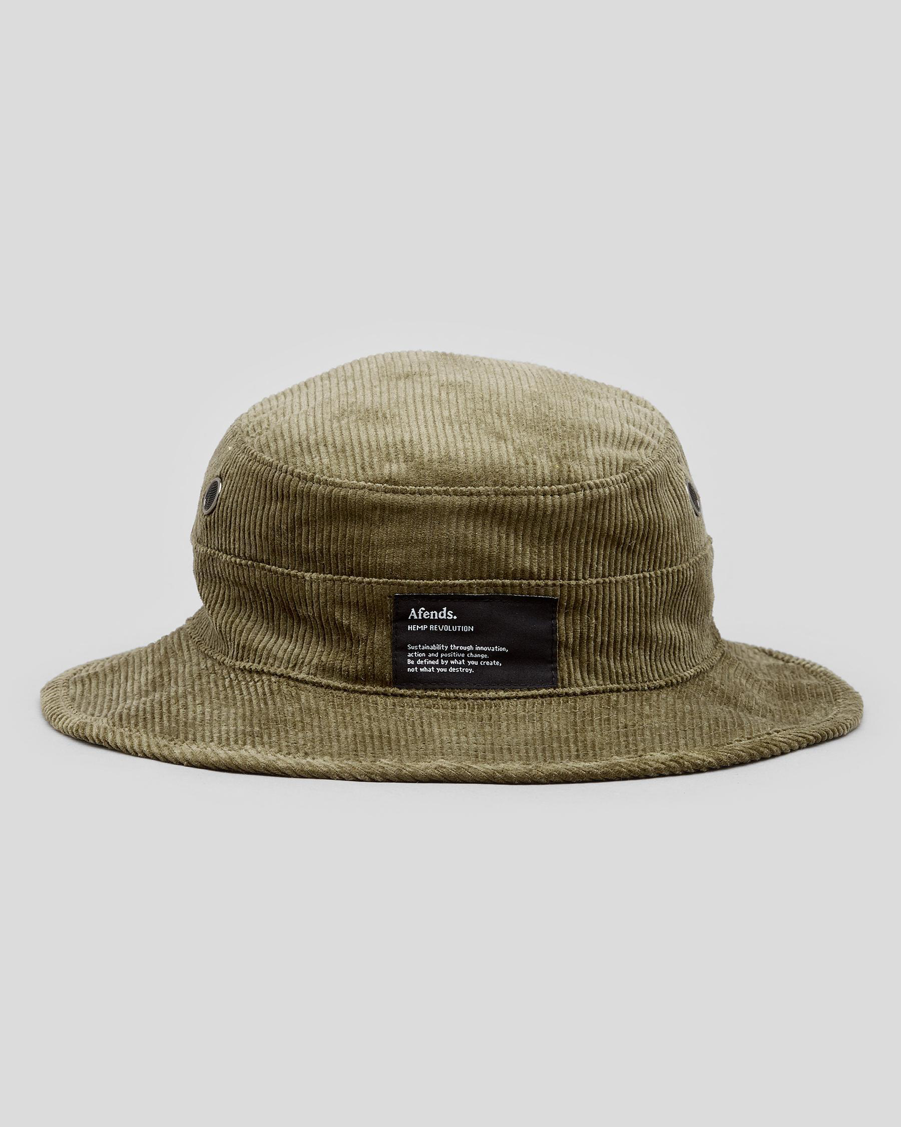 Shop Afends Orion Hemp Corduroy Bucket Hat In Beechwood - Fast Shipping ...