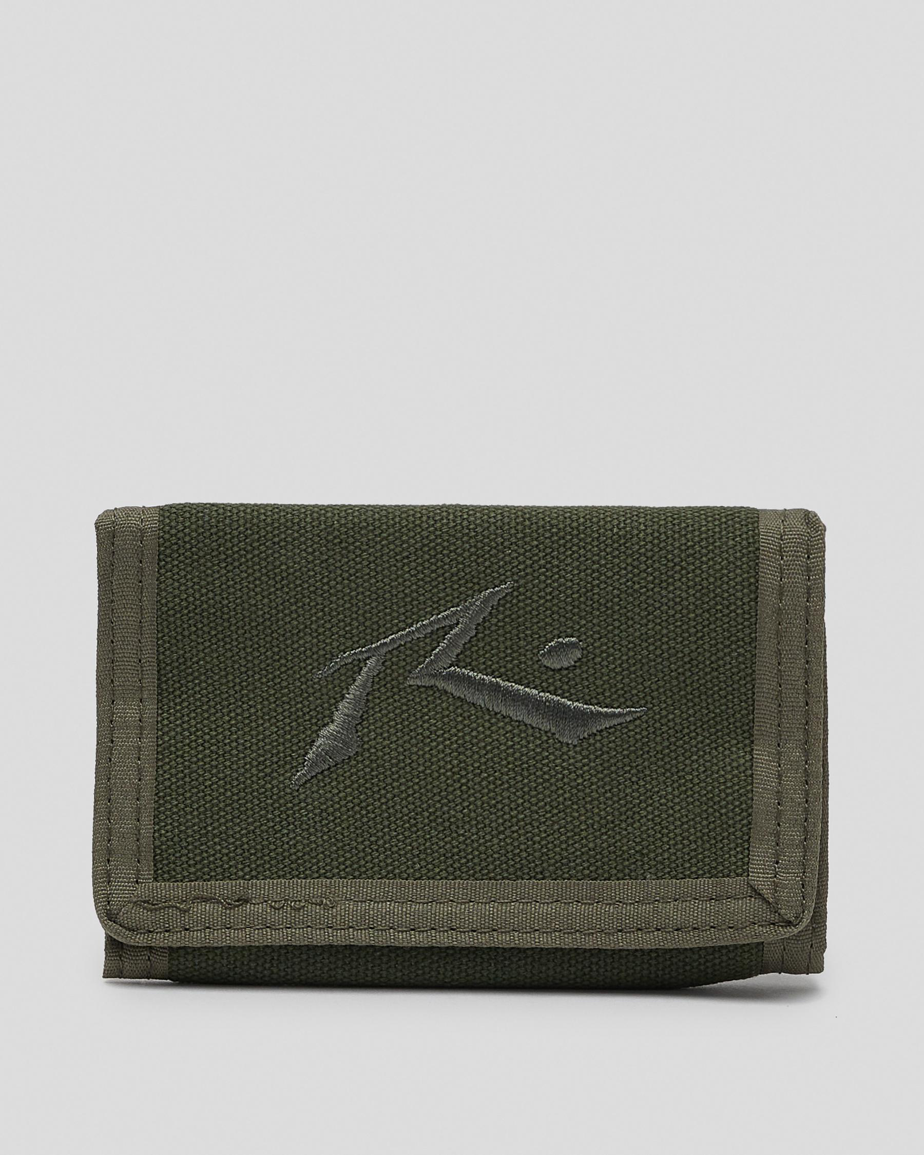 Shop Rusty Comp Wash Tri-Fold Wallet In Dark Army - Fast Shipping ...