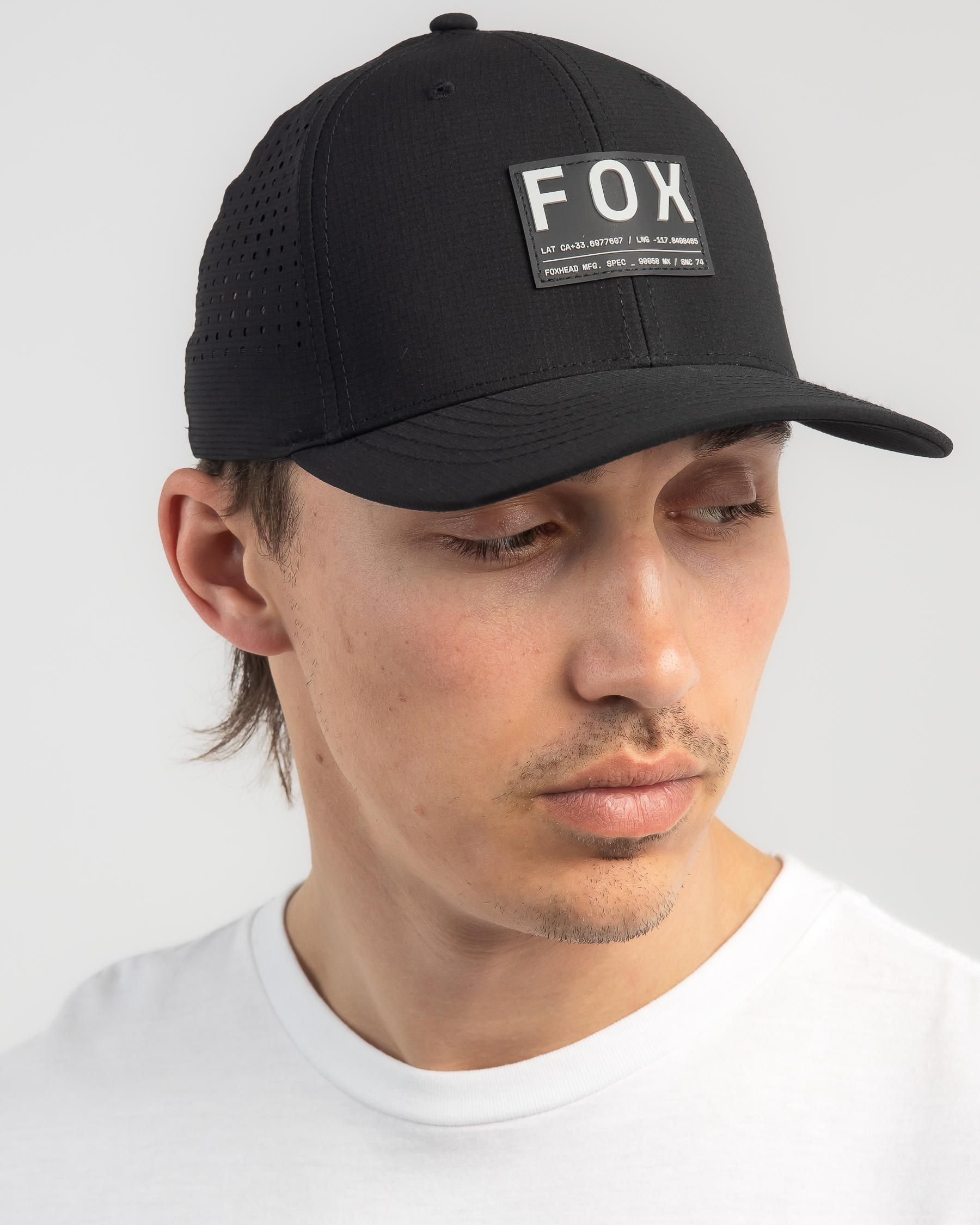 Shop Fox Fox Non Stop Tech Flexfit Cap In Black - Fast Shipping & Easy ...