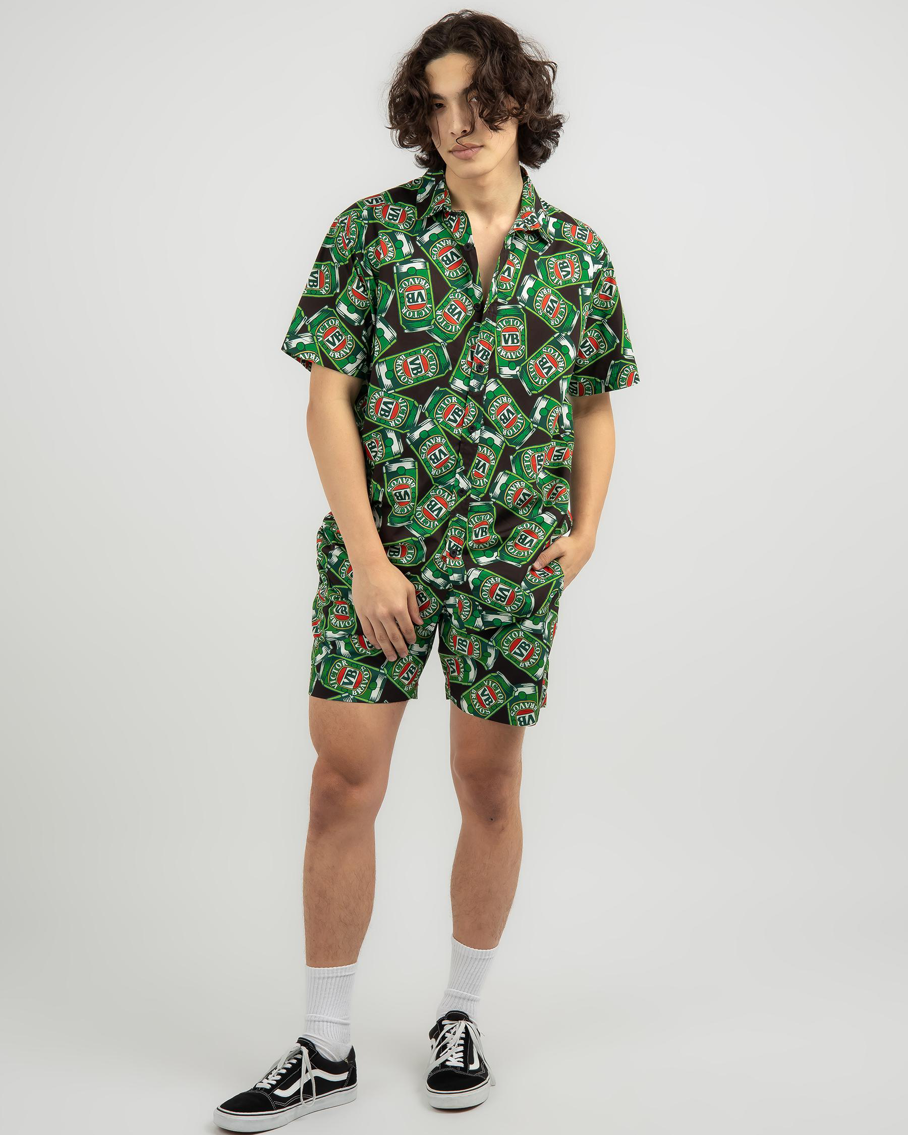 Victor Bravo's Vicky's Can Short Sleeve Shirt In Black/green | City ...