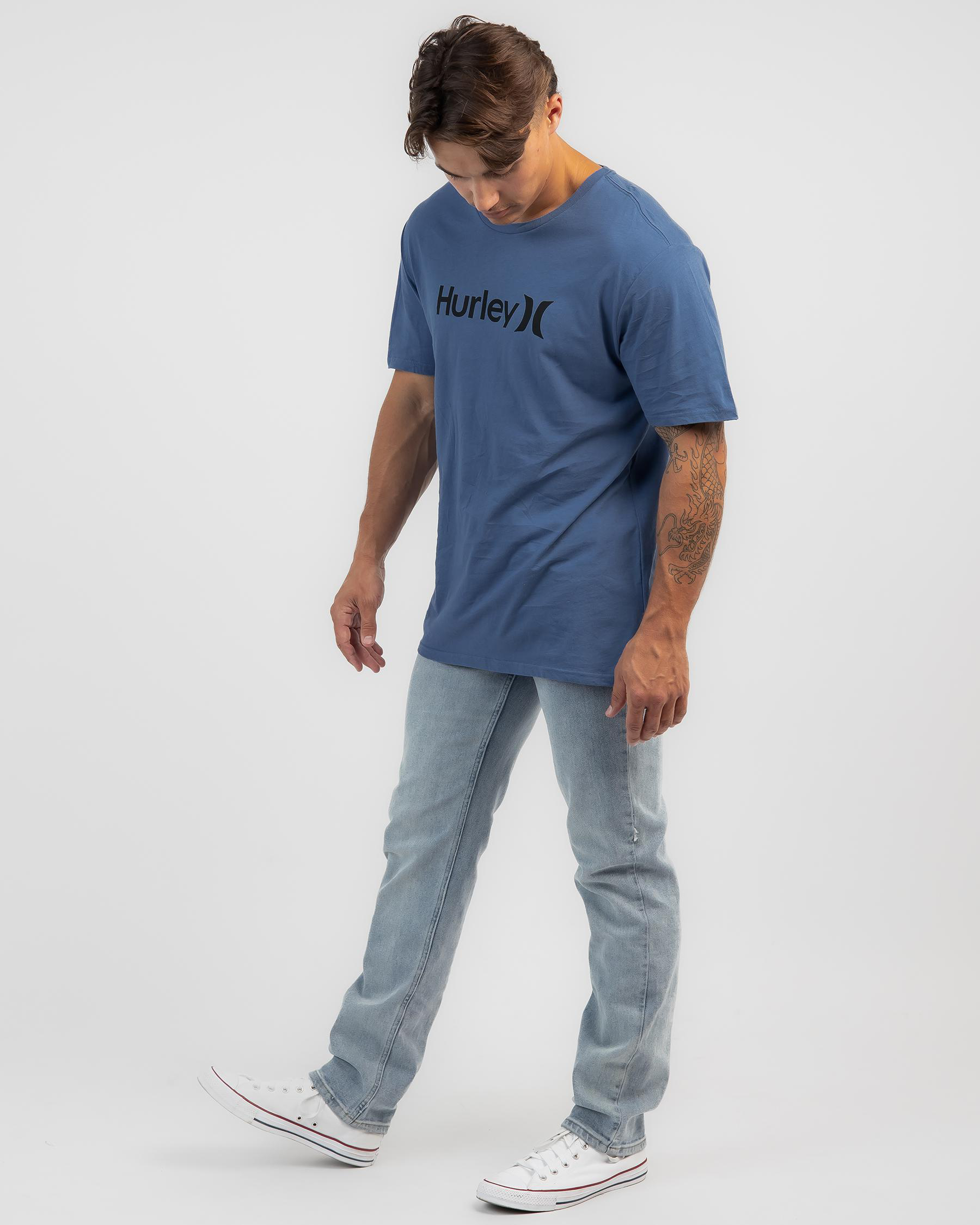 Shop Hurley WSH One and Only Solid T-Shirt In H423 - Fast Shipping ...