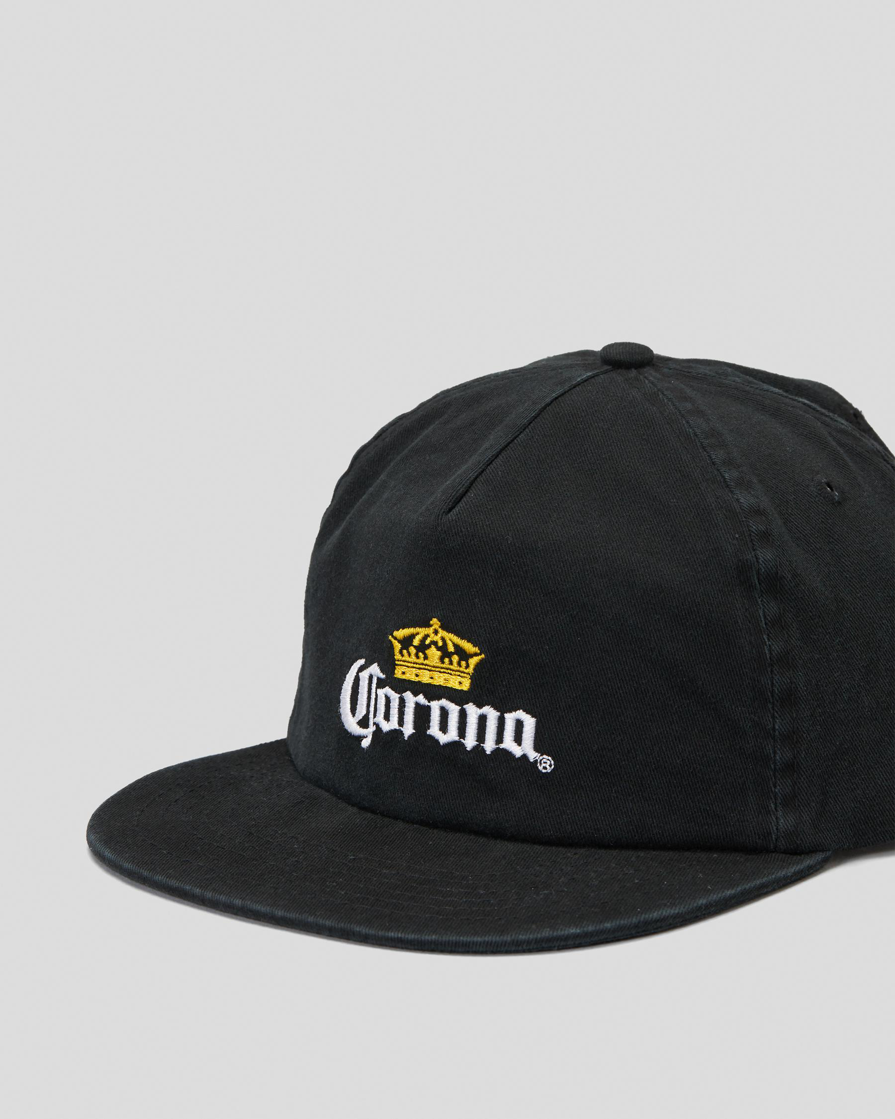 Corona Woven 5 Panel Cap In Black | City Beach Australia