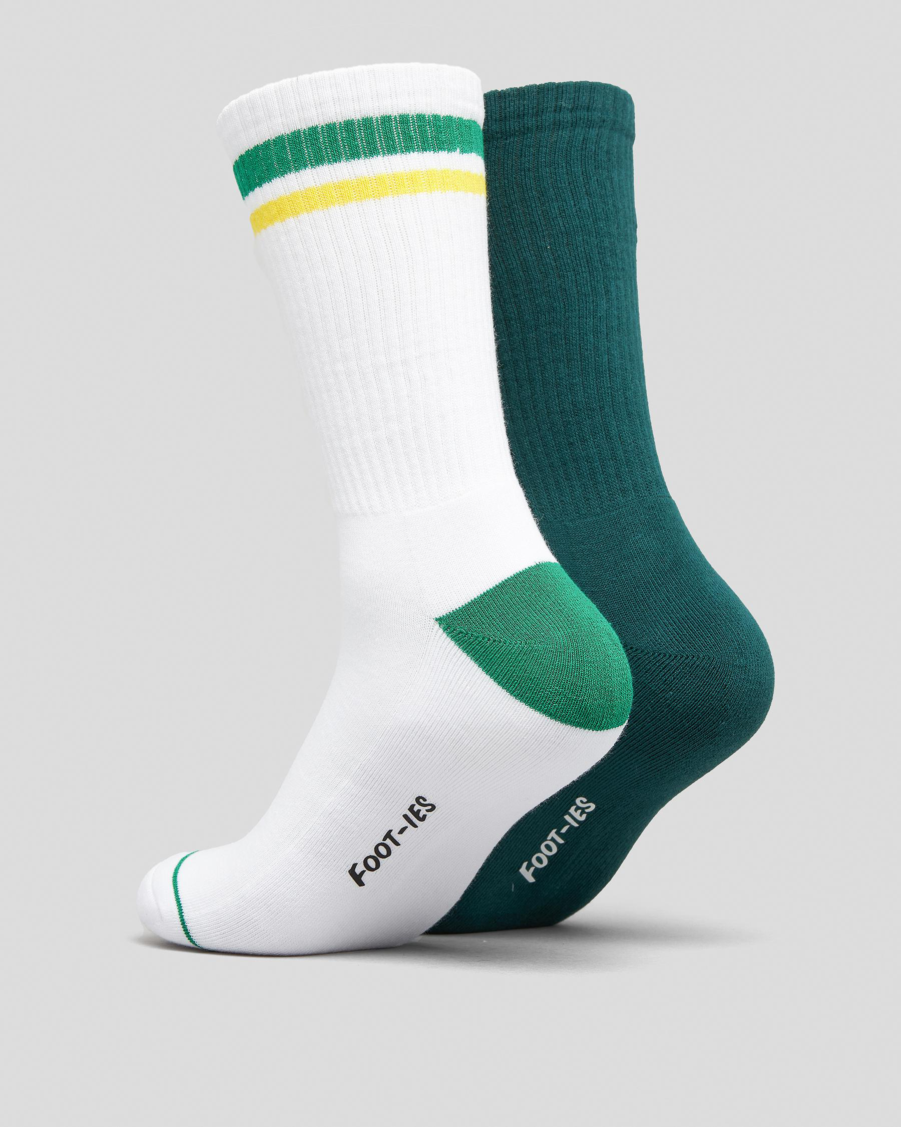 Shop FOOT-IES Sprite Sneaker Socks 2 Pack In Multi - Fast Shipping ...