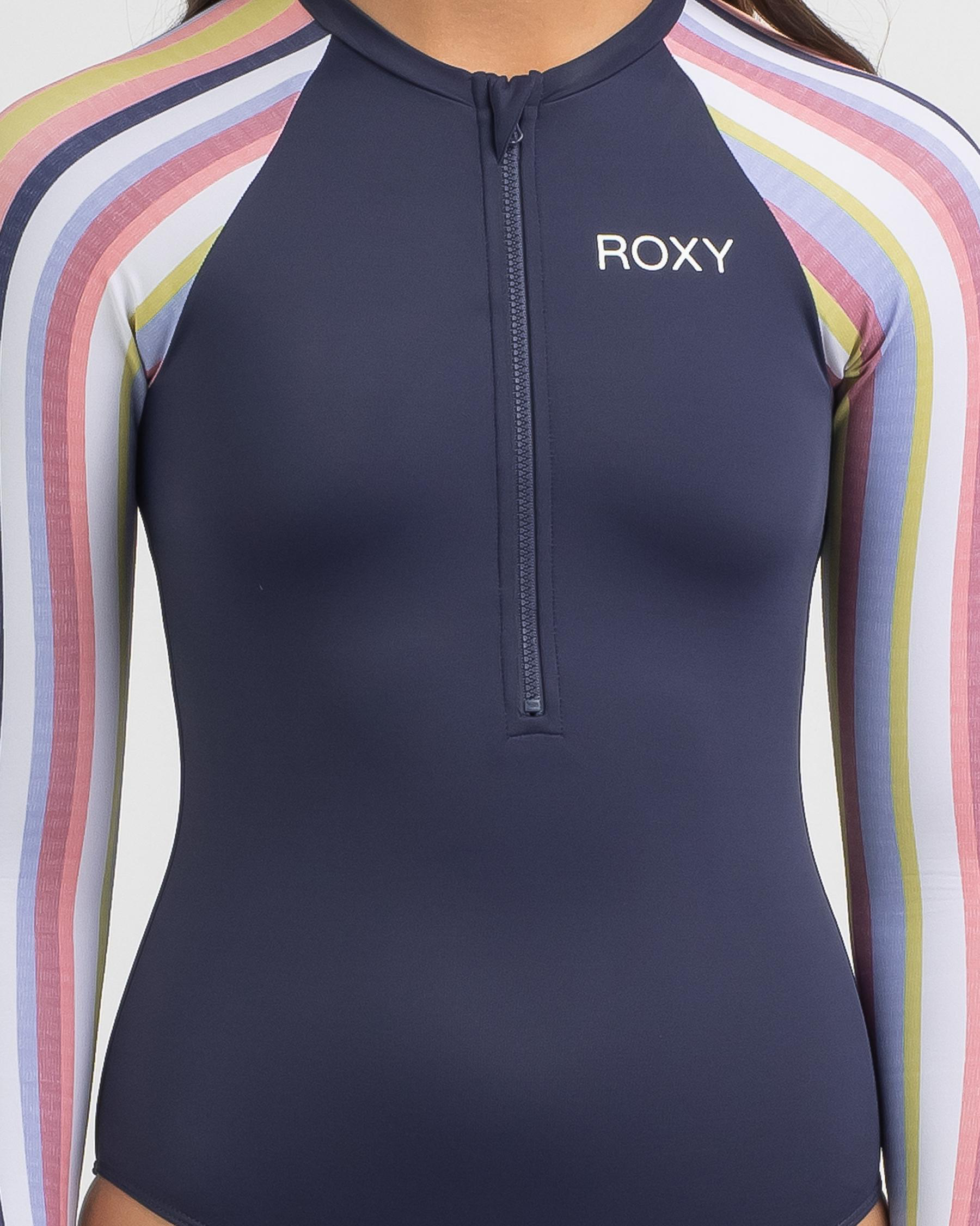 Shop Roxy Girls' Lovely Shine Surfsuit In Heather Rose - Fast Shipping ...