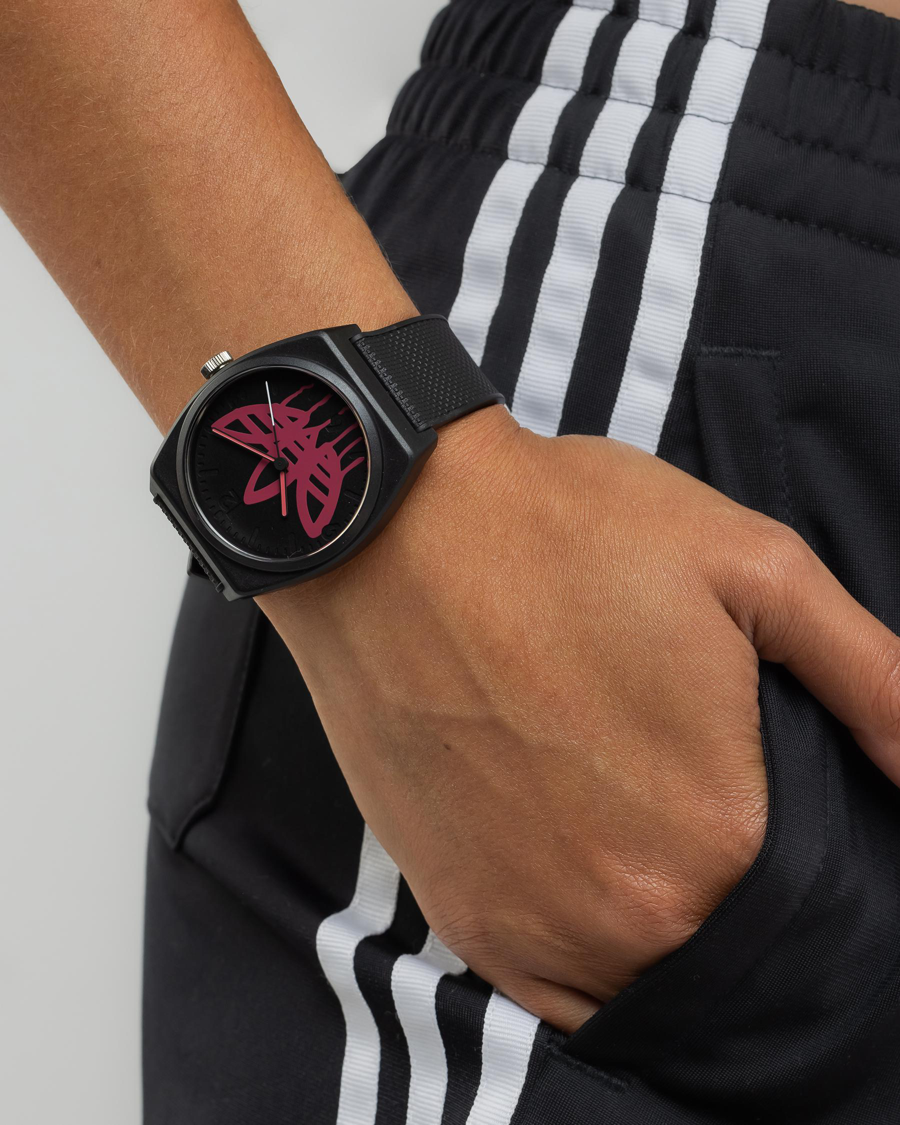 Shop adidas Project Two Watch In Black Pink - Fast Shipping & Easy ...