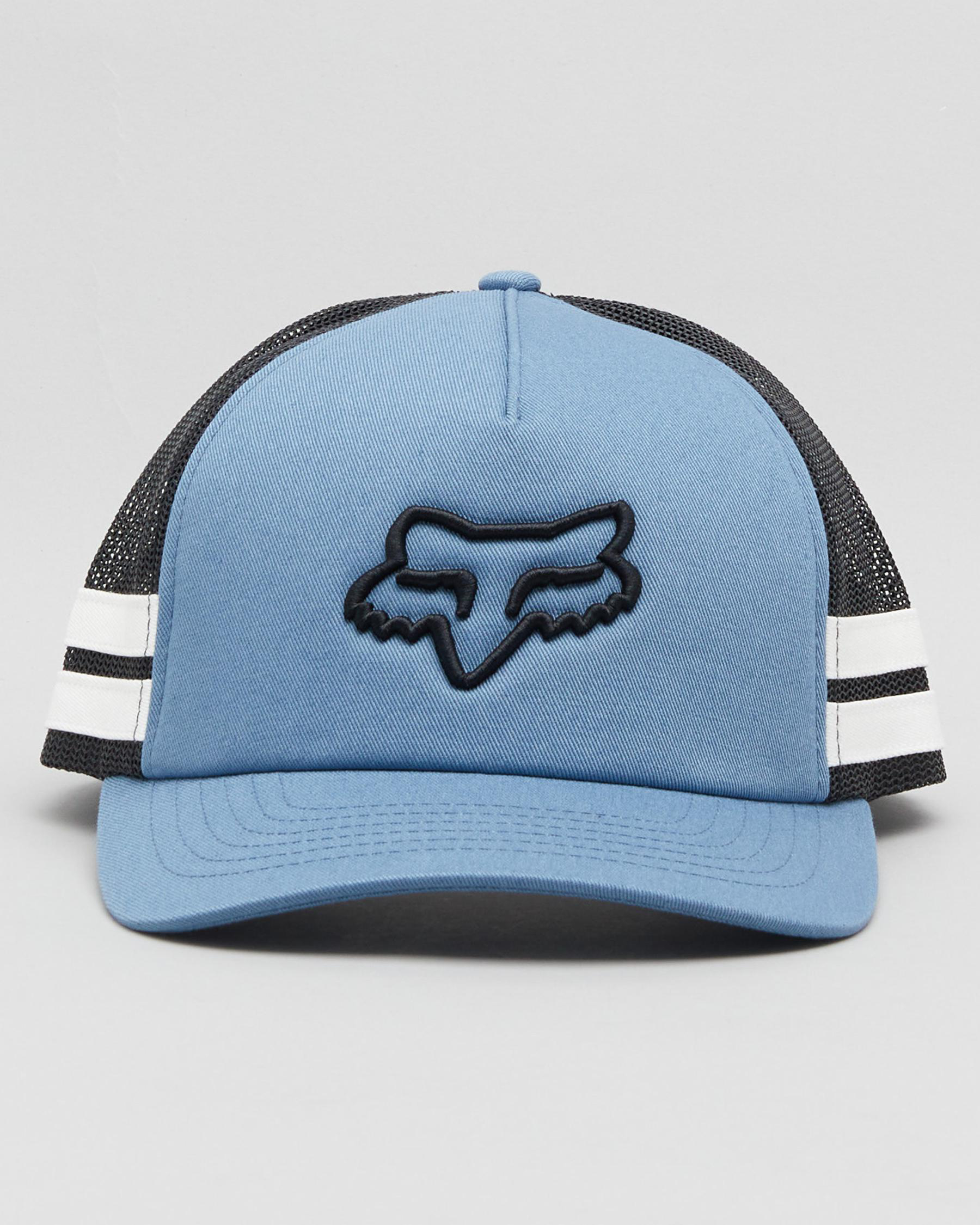 Shop Fox Boundary Trucker Cap In Dusty Blue - Fast Shipping & Easy ...
