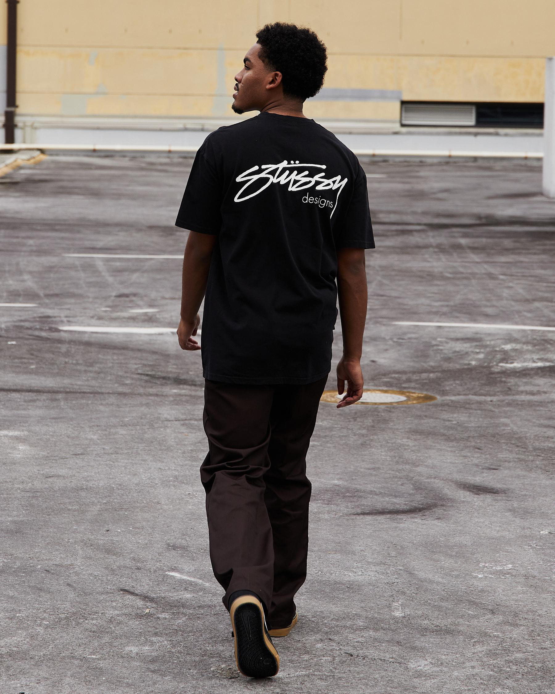 Shop Stussy Pigment Stussy Designs T-Shirt In Pigment Black - Fast ...