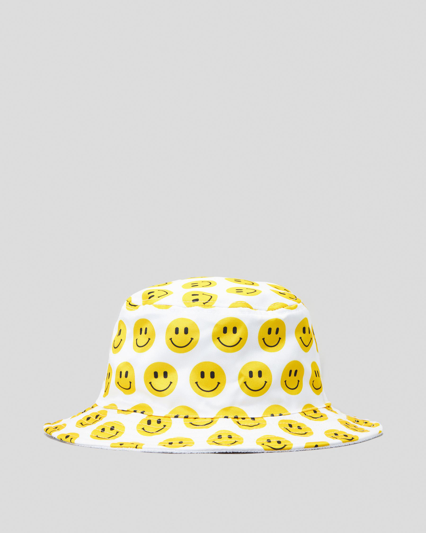 Shop Lucid Smiley Bucket Hat In White - Fast Shipping & Easy Returns ...
