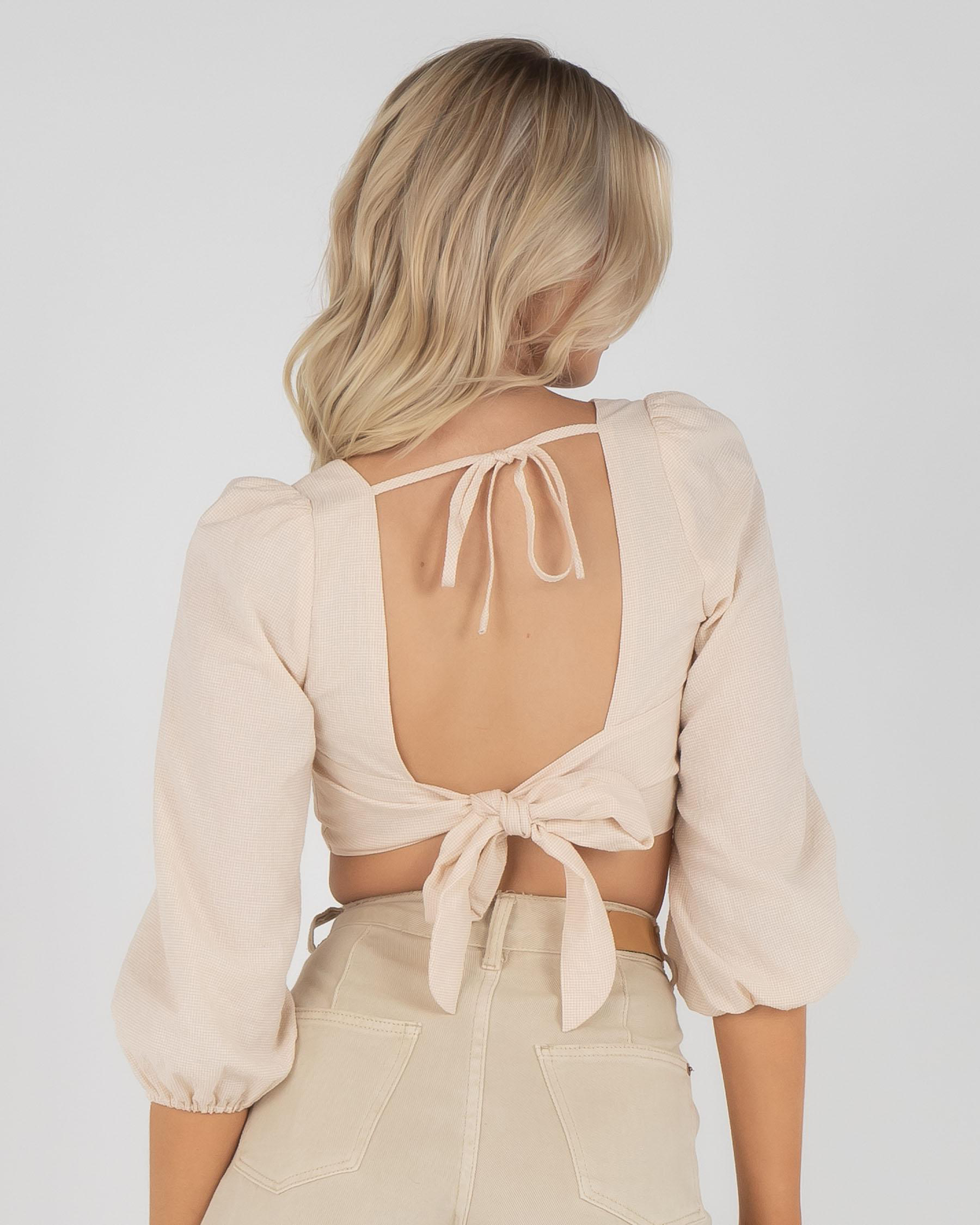 Shop Mooloola Holly Top In Sand - Fast Shipping & Easy Returns - City ...