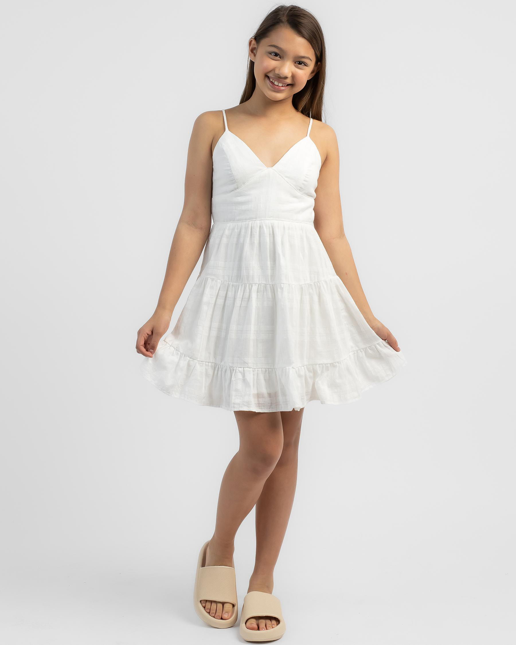 Shop Mooloola Girls' Minnie Dress In White - Fast Shipping & Easy ...