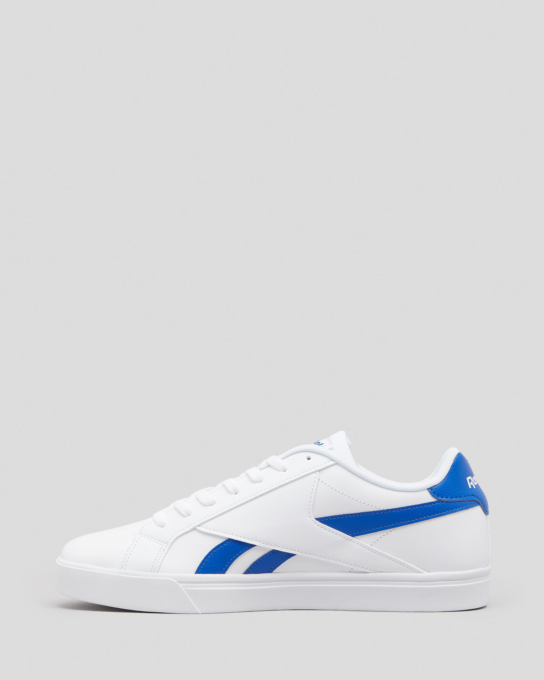Shop Reebok Royal Core Court Shoes In White/vector Blue/white - Fast ...