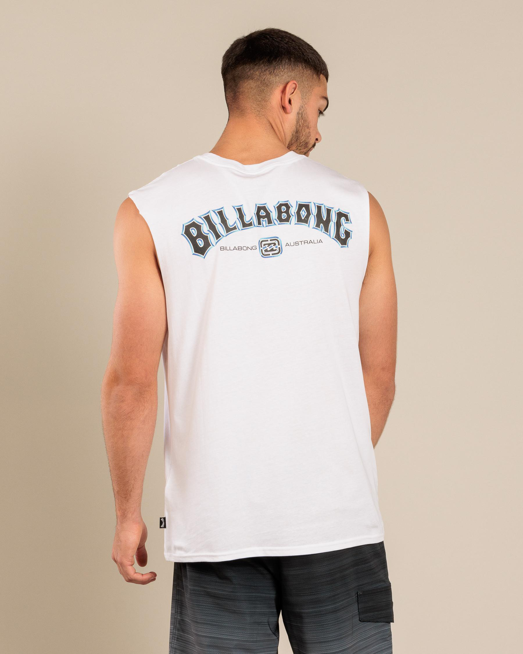Shop Billabong Chrome Arch Muscle Tank In White - Fast Shipping & Easy ...
