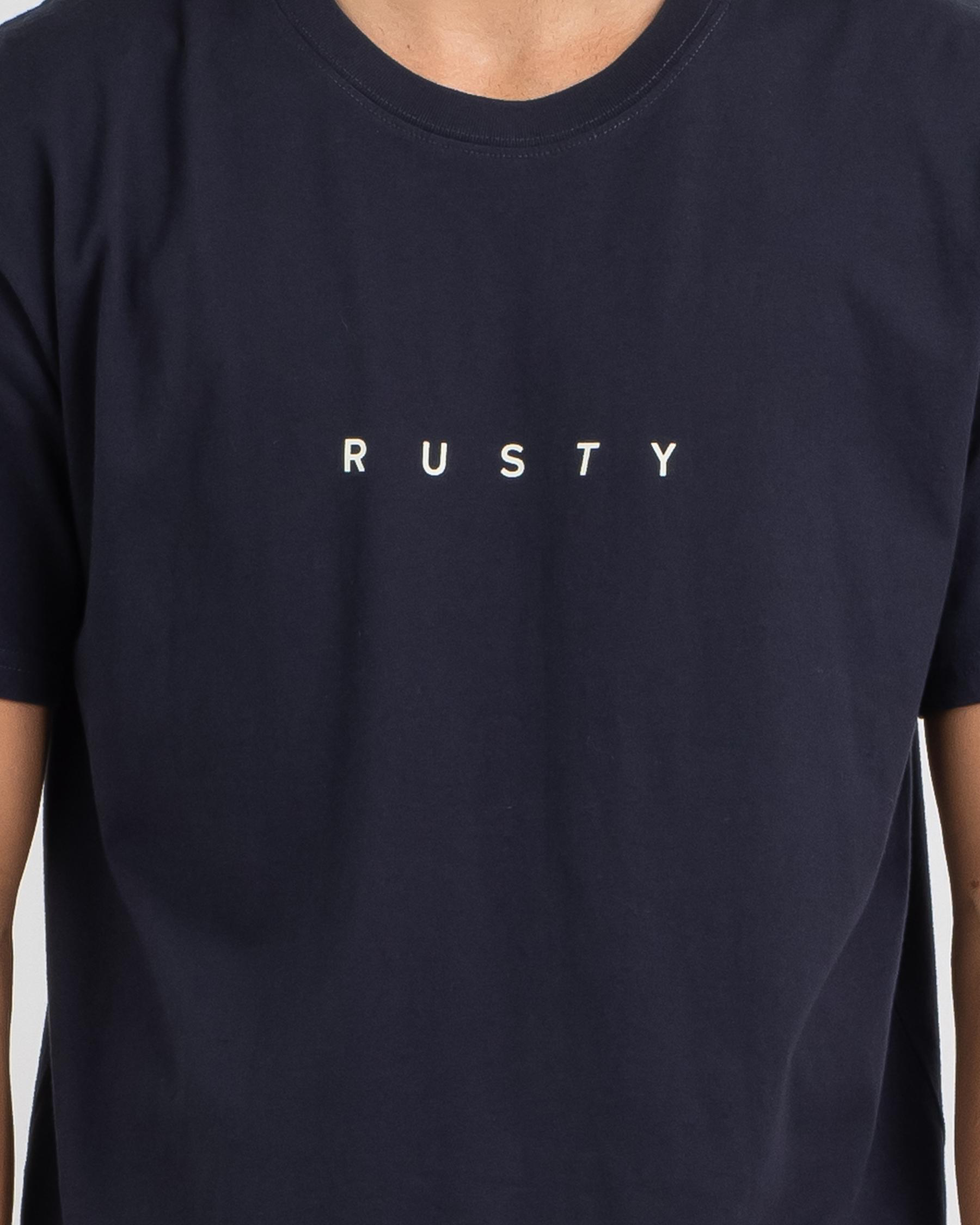 Shop Rusty Short Cut T-Shirt In Navy Blue - Fast Shipping & Easy ...
