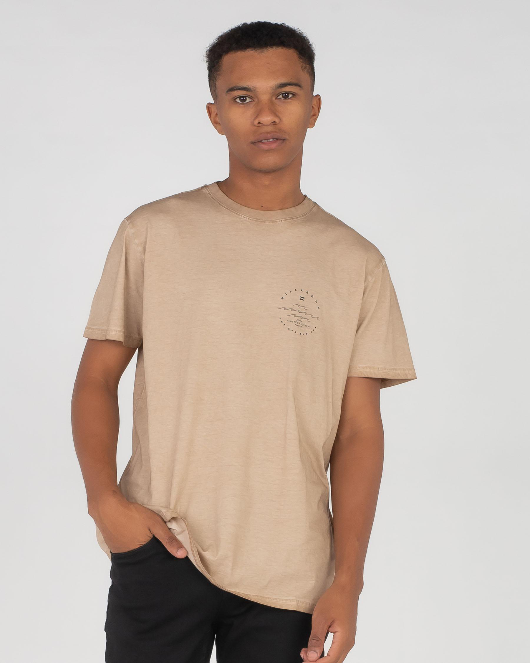 Shop Billabong Wavy Davy T-Shirt In Khaki - Fast Shipping & Easy ...