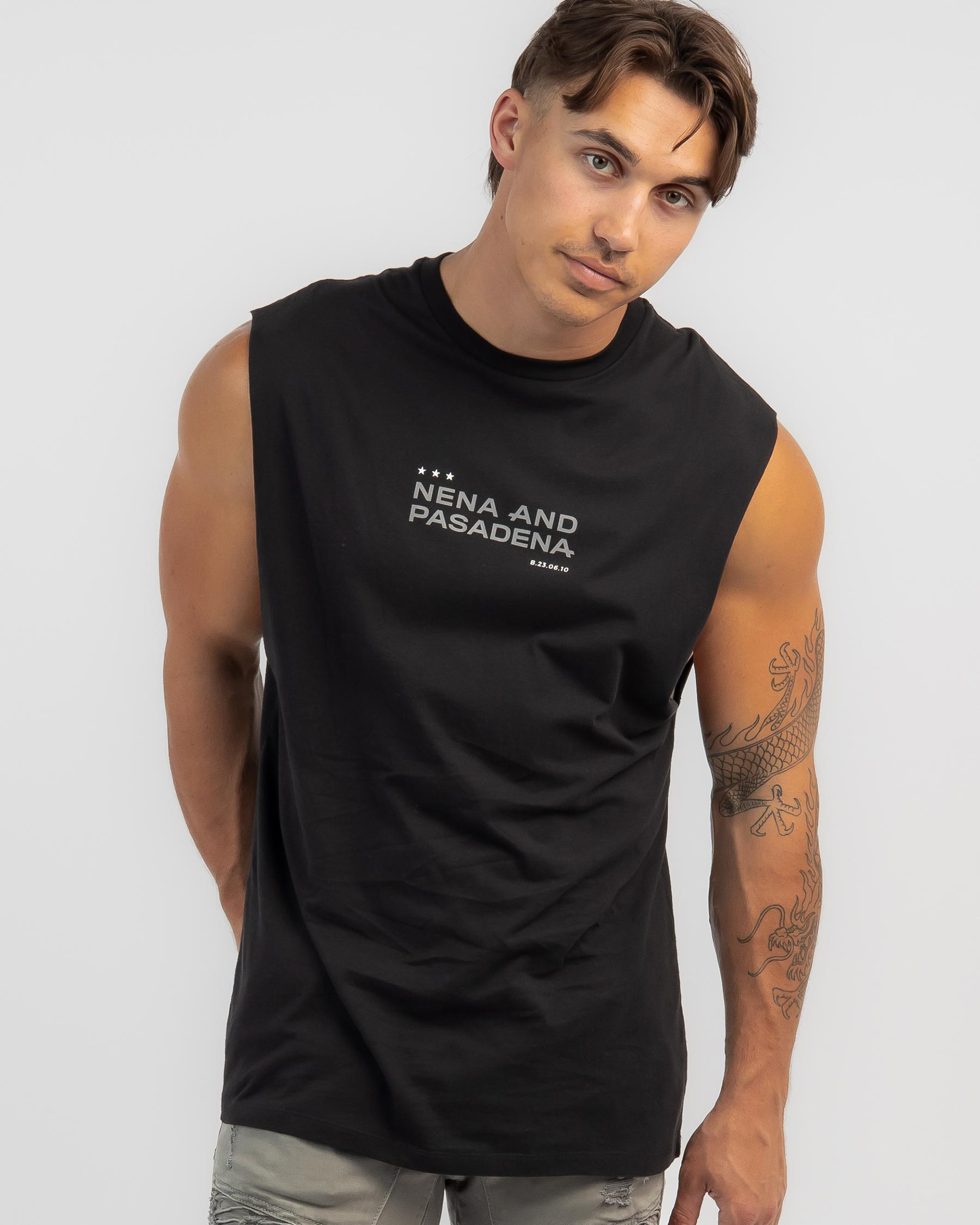 Shop Nena & Pasadena Kind Scoop Back Muscle Tank In Jet Black - Fast ...