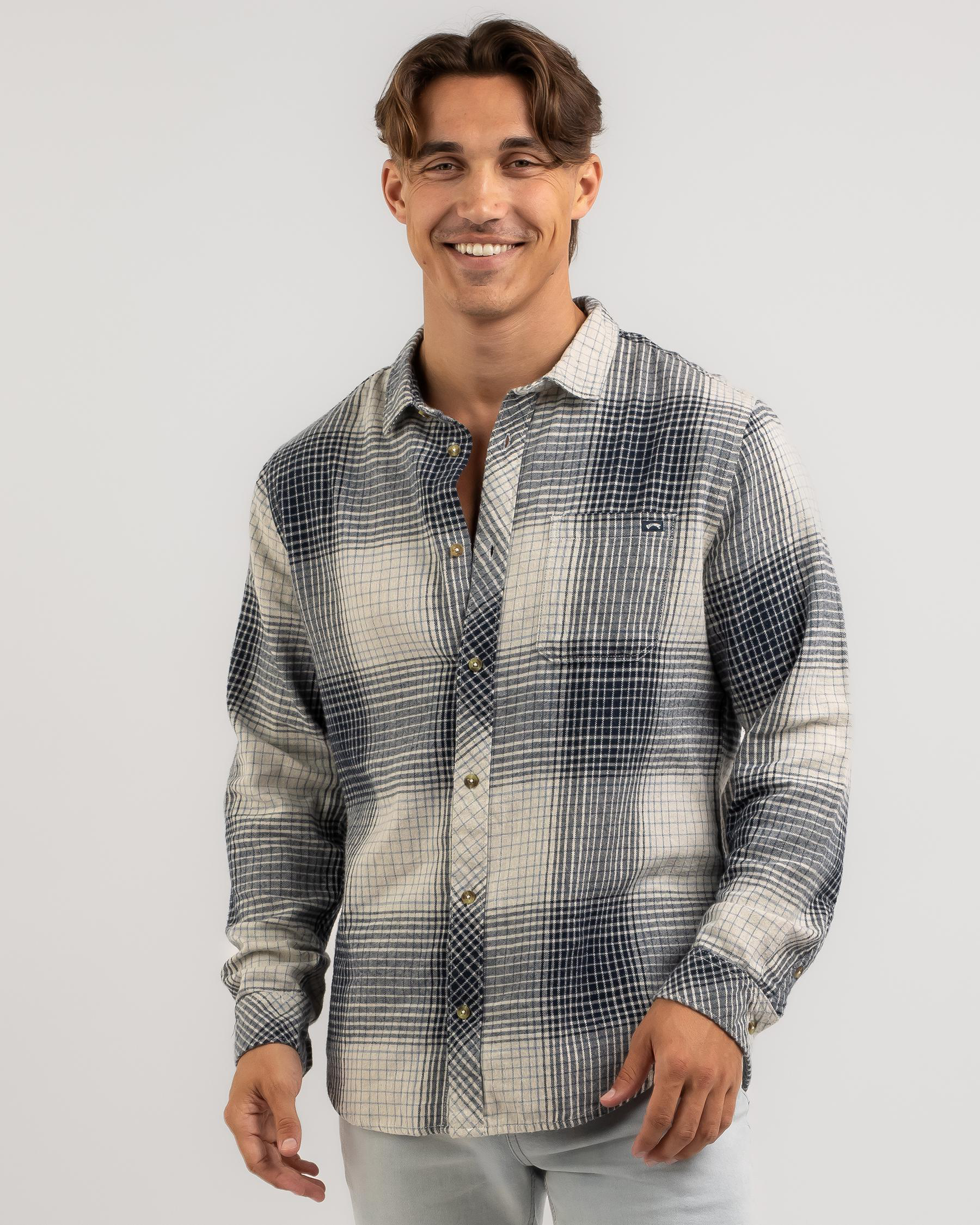 Shop Billabong Coastline Flannel Shirt In Chino - Fast Shipping & Easy ...