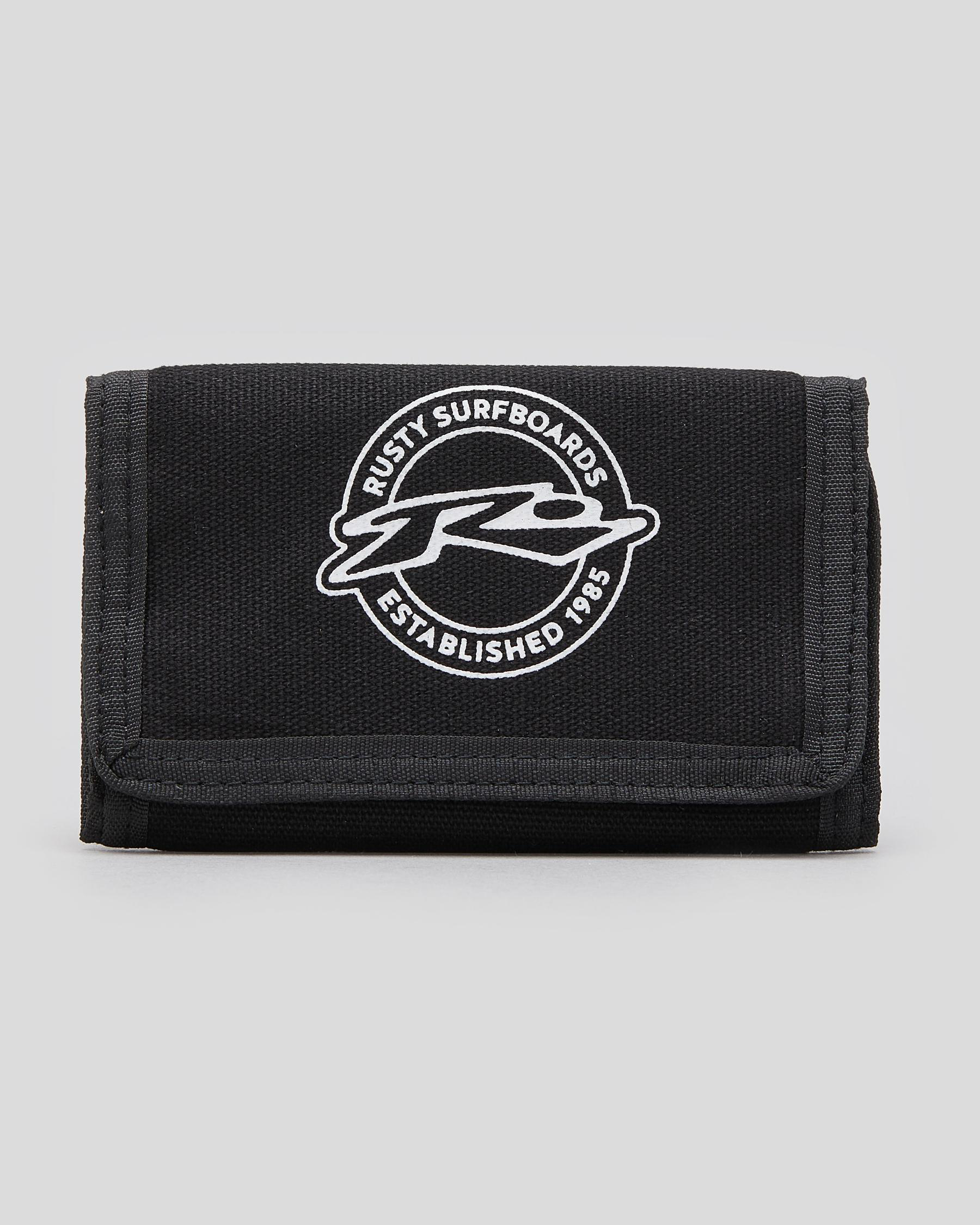 Shop Rusty Deviate Tri-Fold Wallet In Black - Fast Shipping & Easy ...