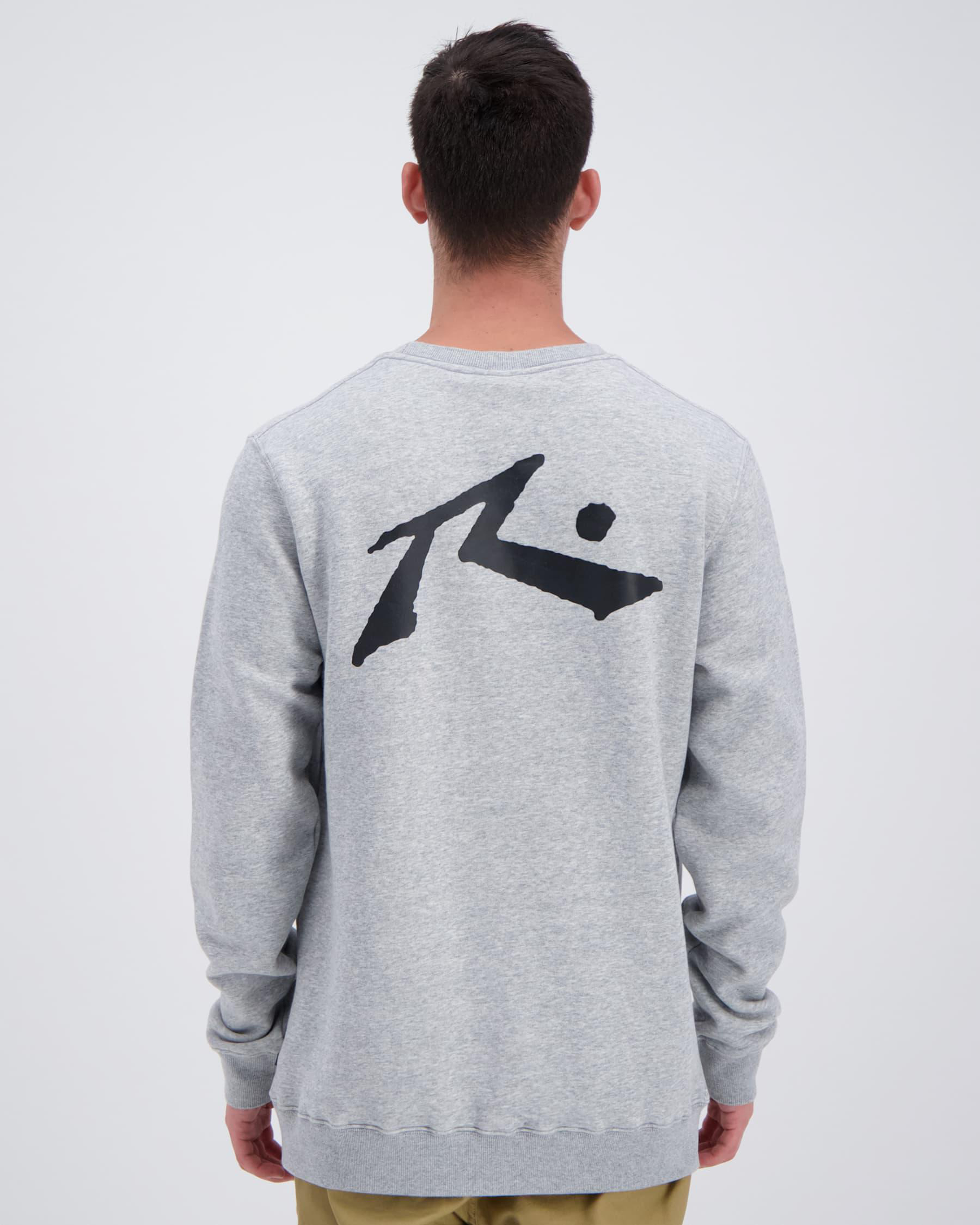 Rusty Rusty Competition Crew Neck Fleece In Grey Marle - Fast Shipping ...