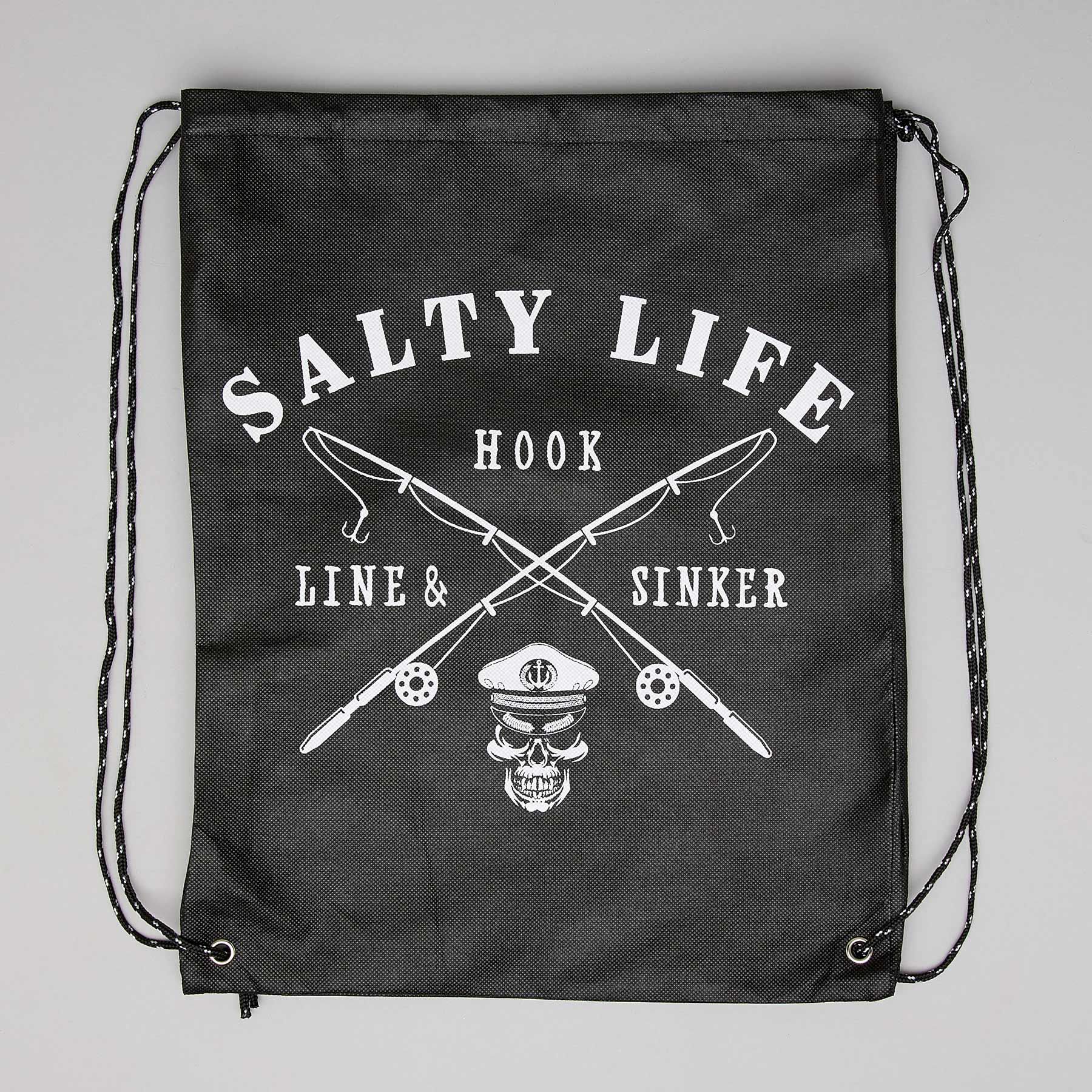 Shop Salty Life Hooked Eco Bag In Black/white - Fast Shipping & Easy ...