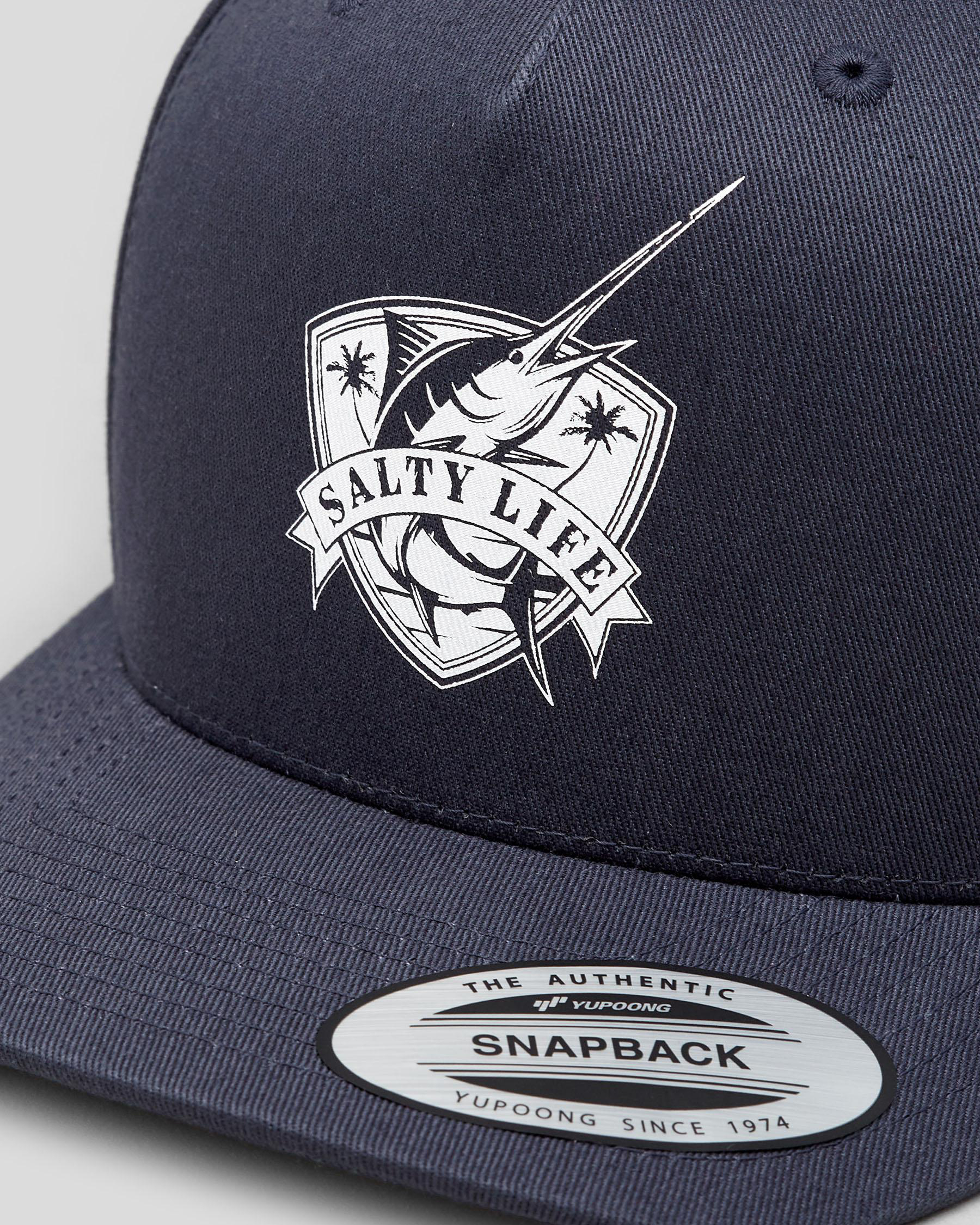 Shop Salty Life Trophy Snapback Cap In Navy - Fast Shipping & Easy ...