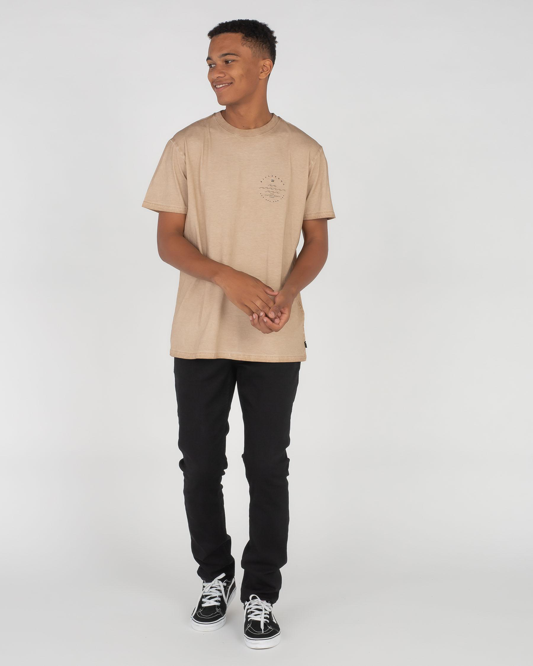 Shop Billabong Wavy Davy T-Shirt In Khaki - Fast Shipping & Easy ...