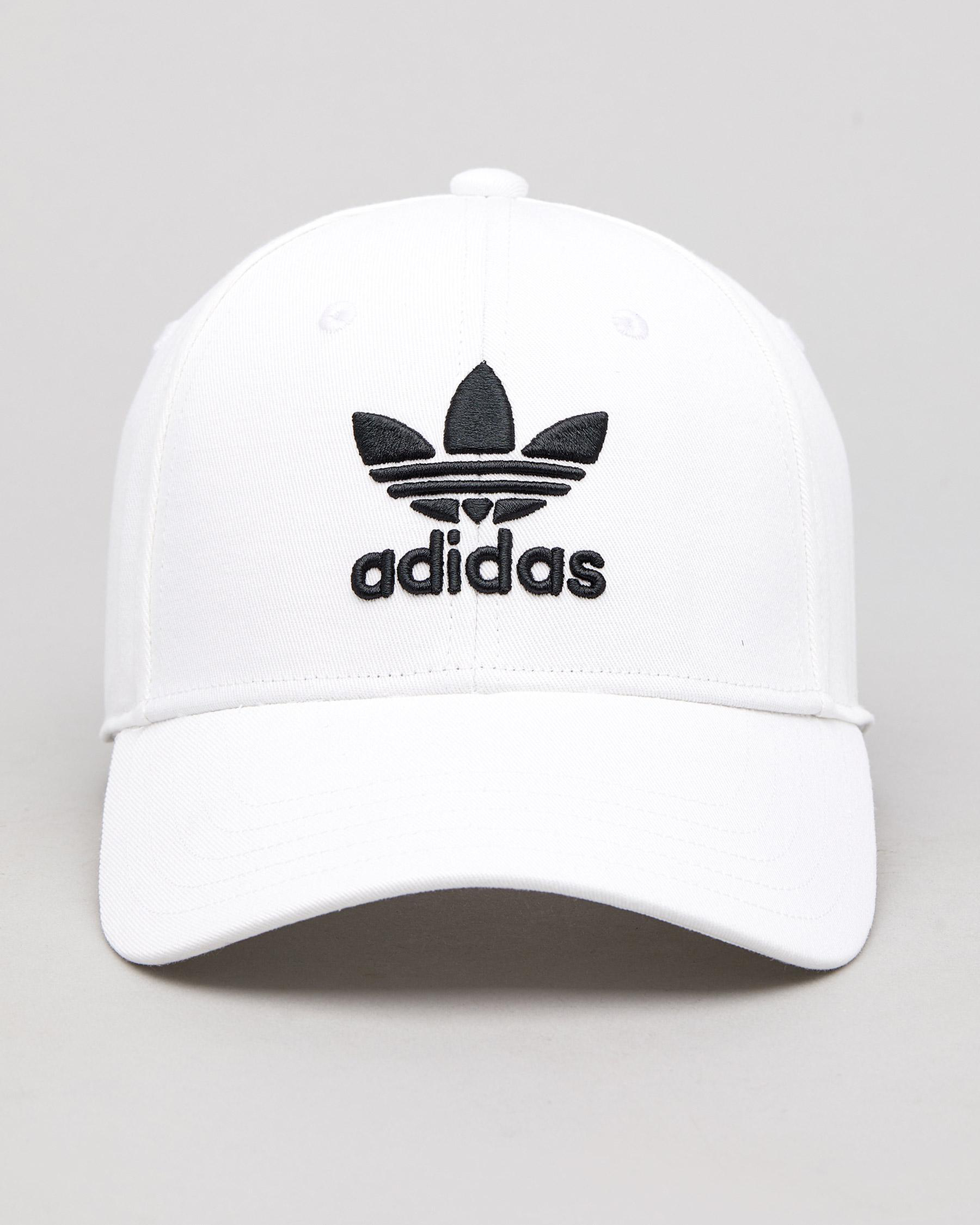 Shop adidas Classic Trefoil Cap In White/black - Fast Shipping & Easy ...