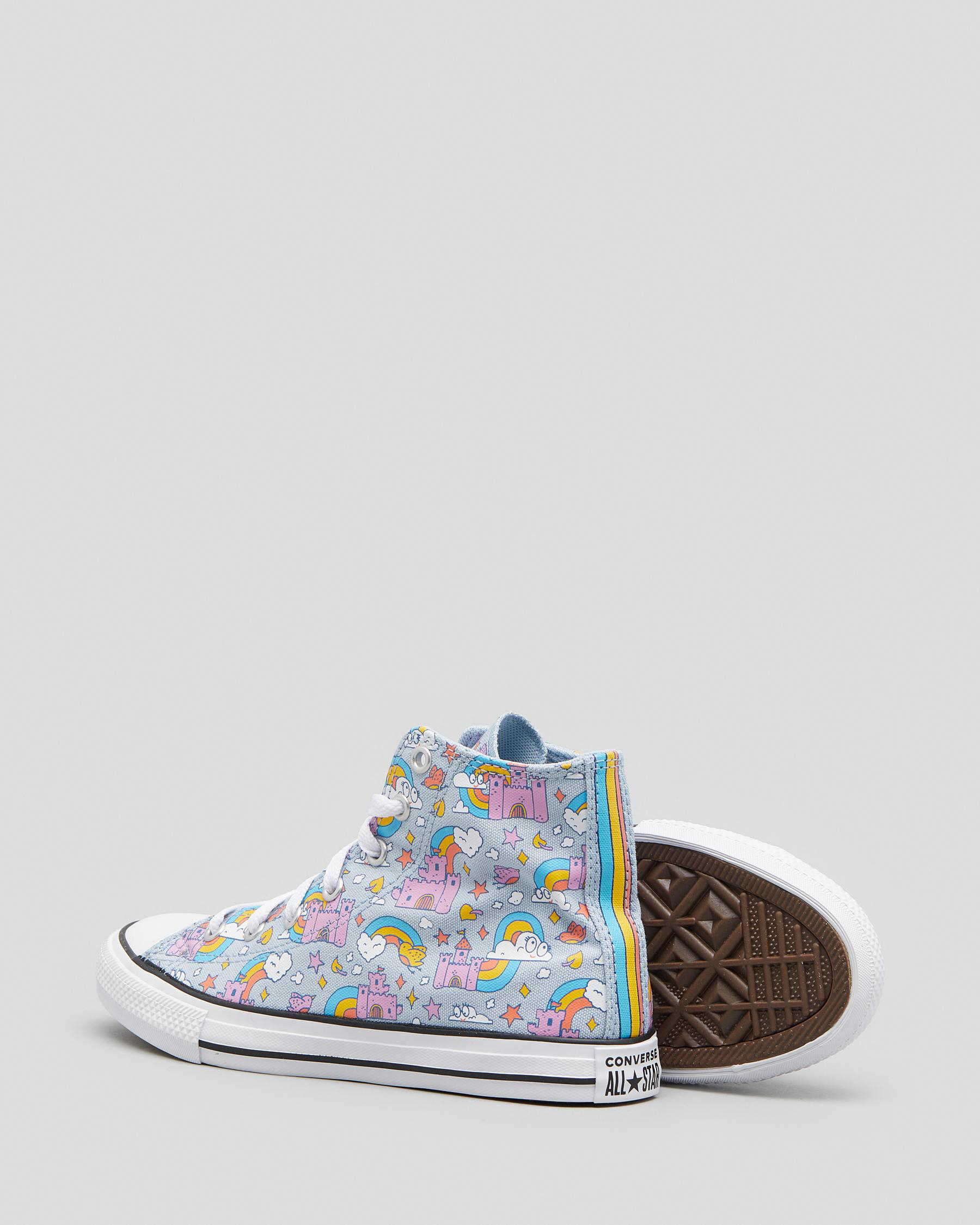 Shop Converse Girls' Chuck Taylor All Star Hi-Top Shoes In Lt Armory ...
