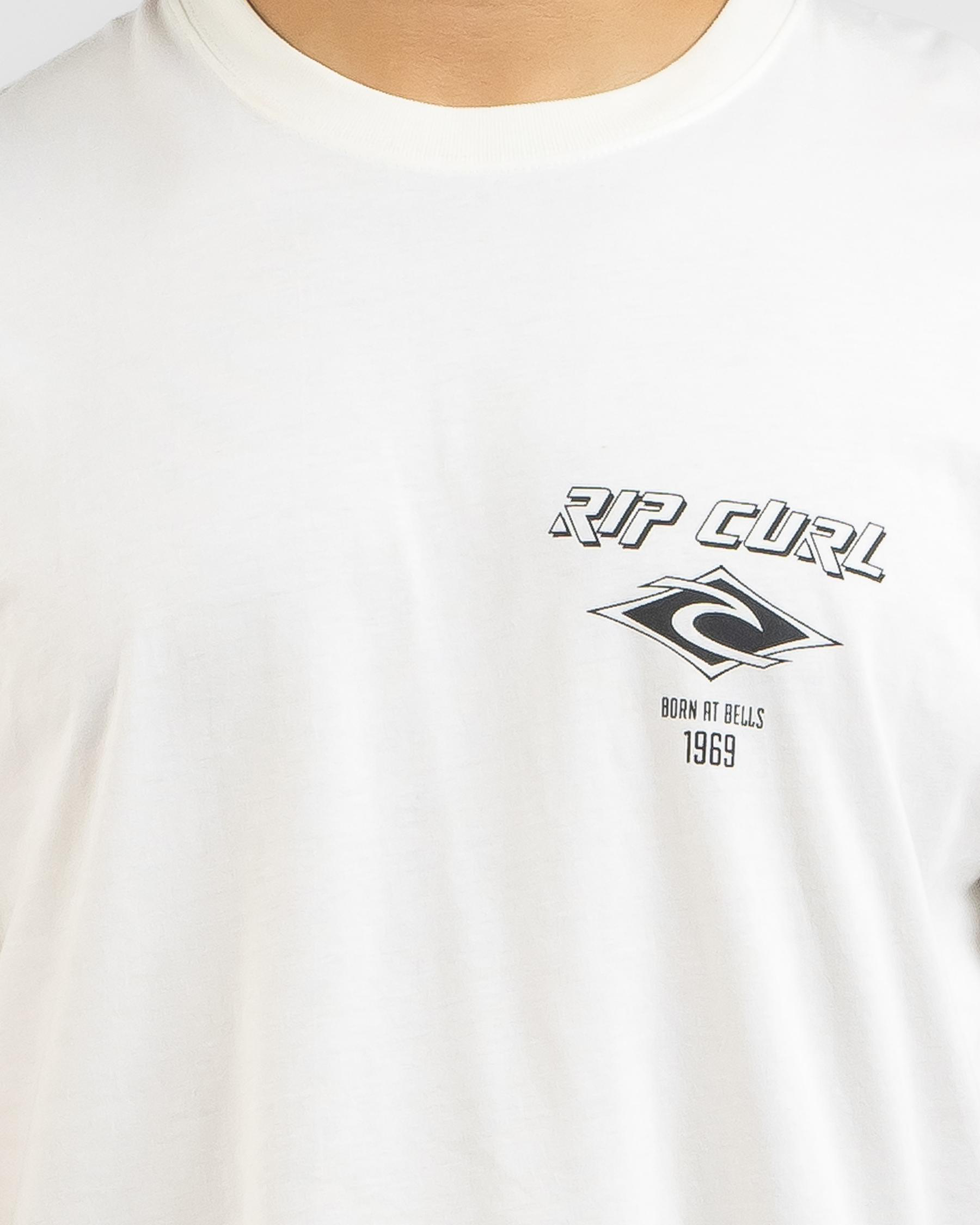Shop Rip Curl Fade Out Icon T-Shirt In Bone - Fast Shipping & Easy ...