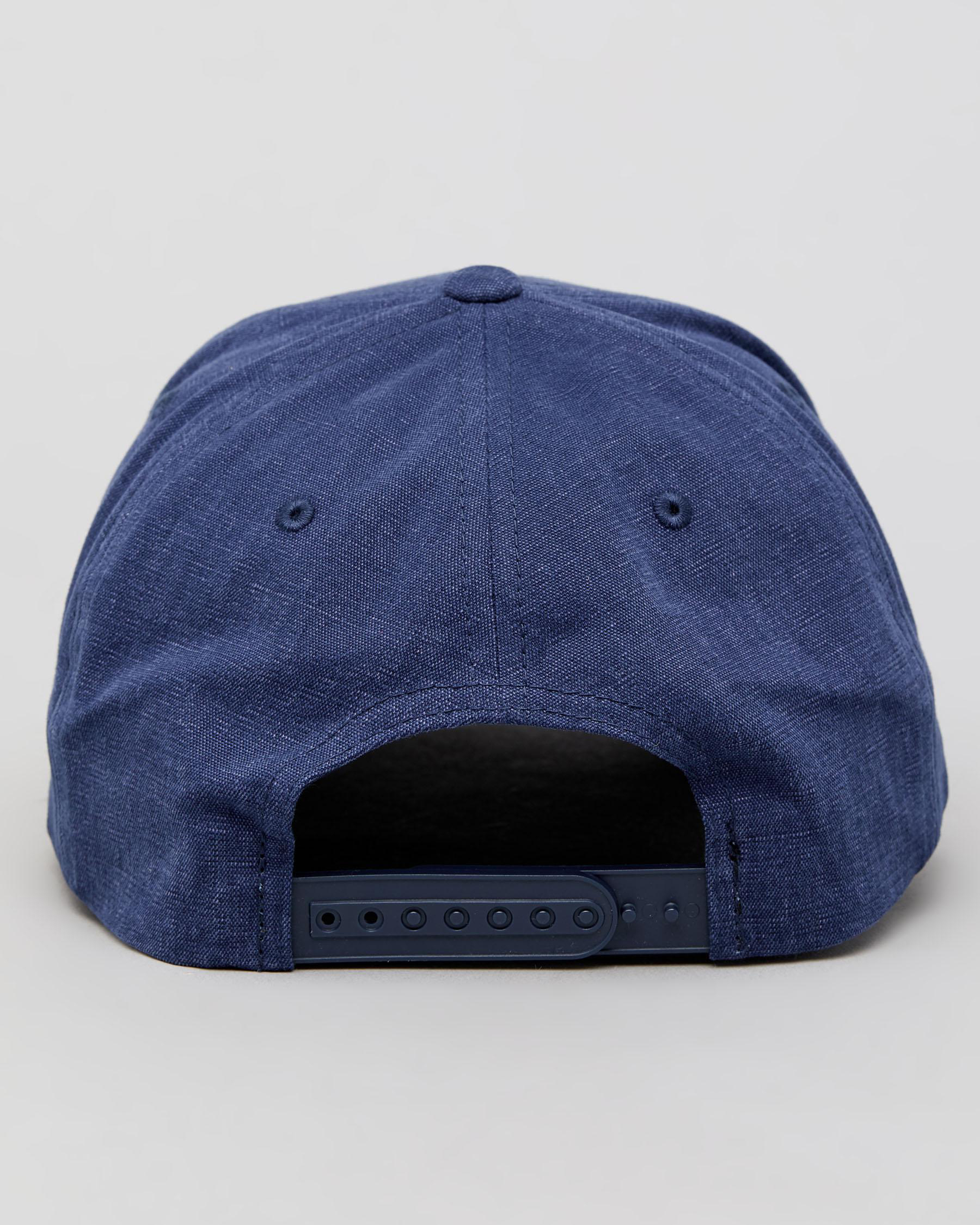 Shop Brixton Waylon Medium Profile Snapback Cap In Washed Navy - Fast ...